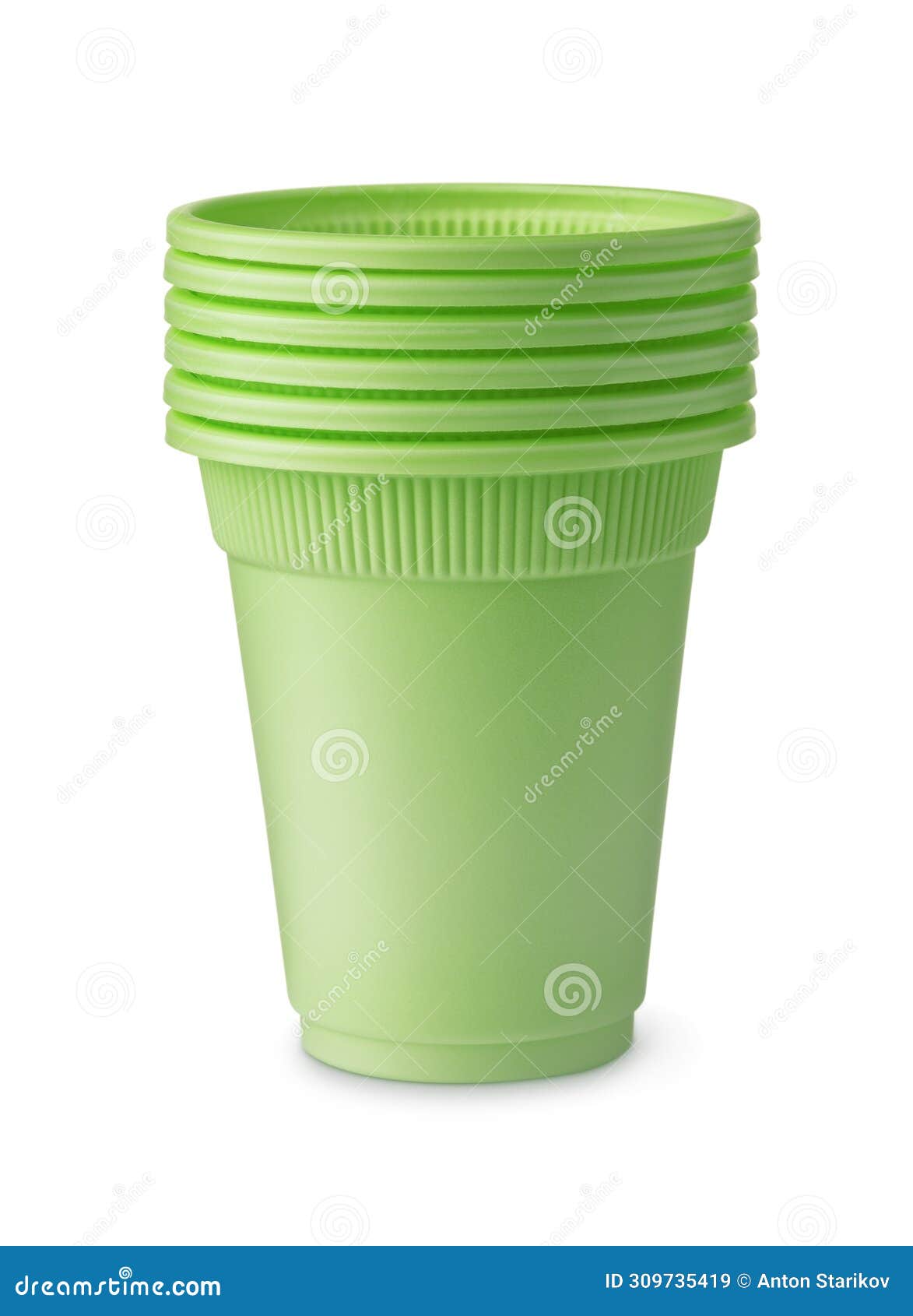 Stack of Green Disposable Biodegradable Plastic Cups Stock Image ...