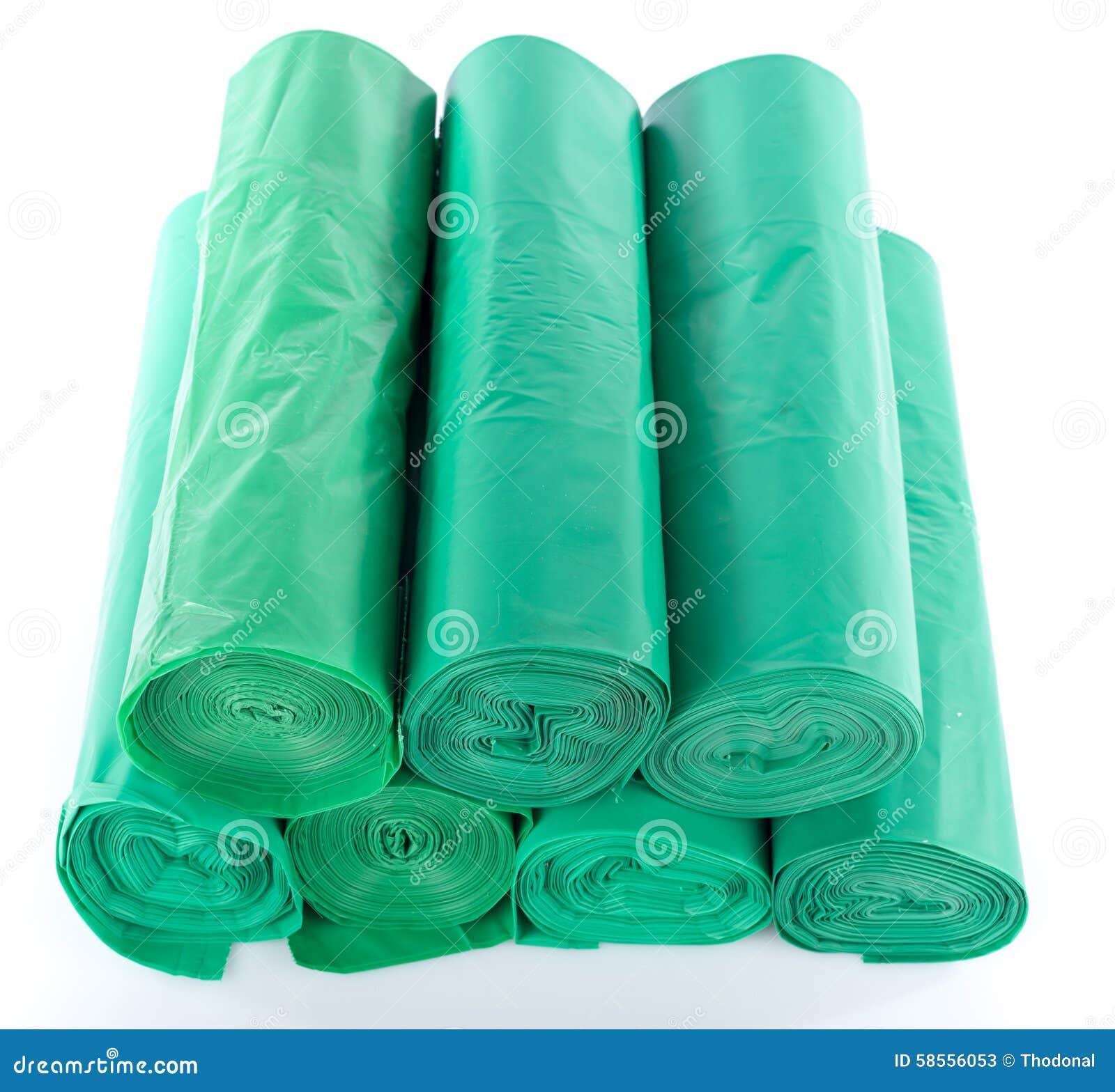 Stack of Green Garbage Bags Stock Image - Image of trash, bags: 58556053