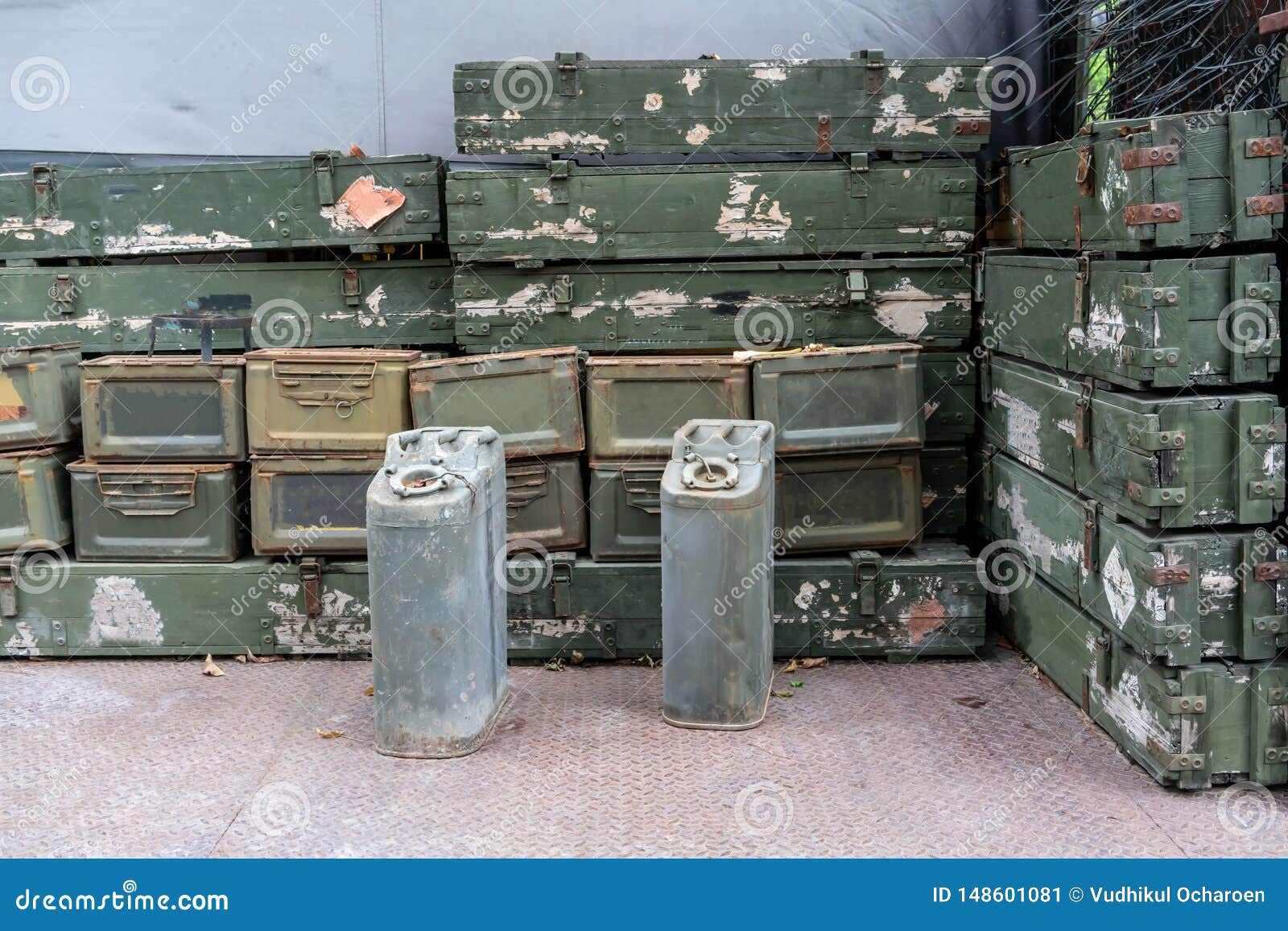 Military Green Ammunition Boxes Stock Image - Image of ammunition ...