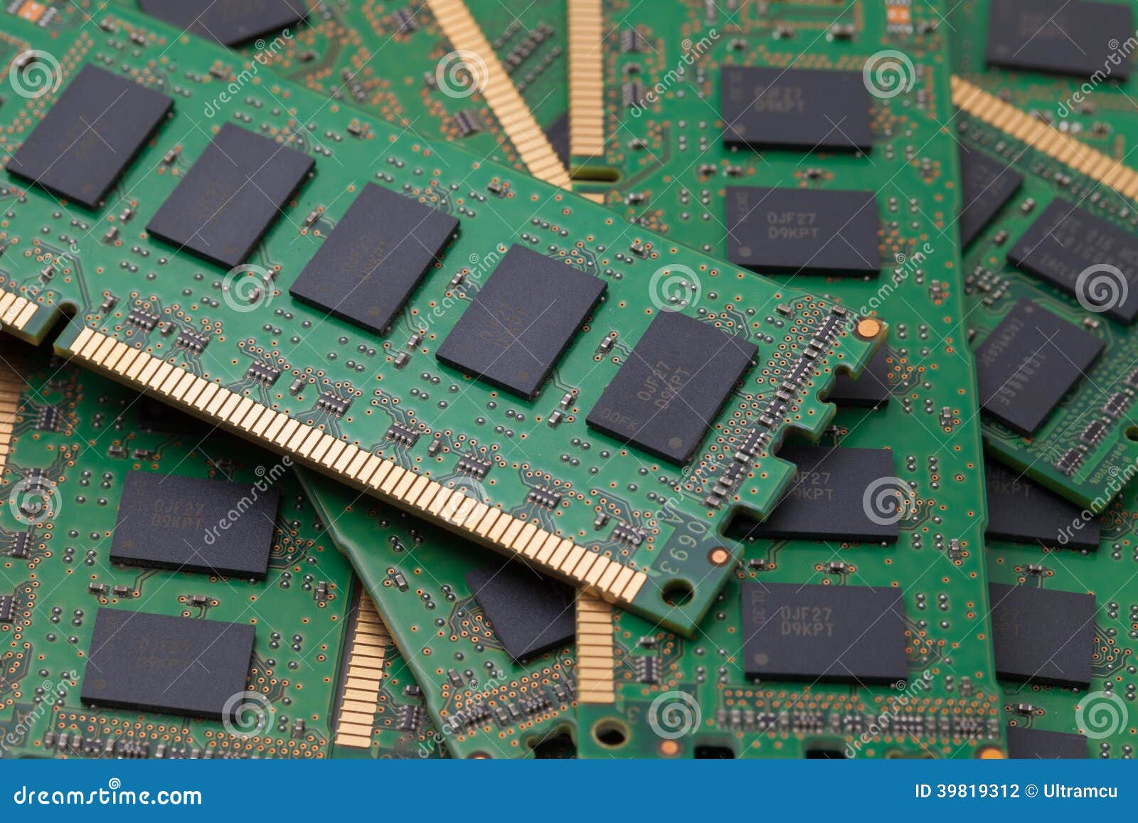 Stack of Green RAM Computer Stock Photo - Image of mainboard, generated ...