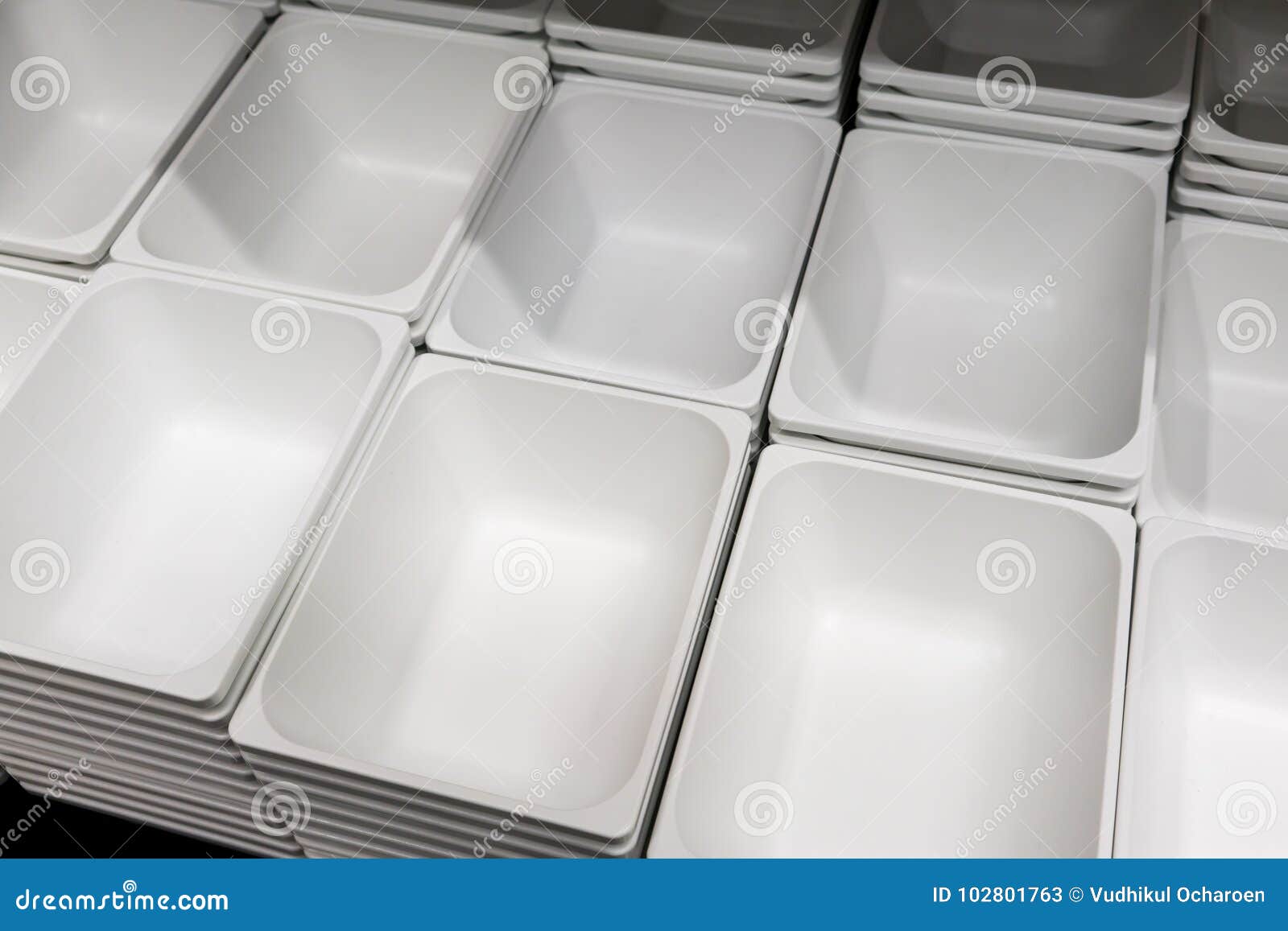 Stack of Grey Plastic Trays Arrangement for Background. Stock Image ...