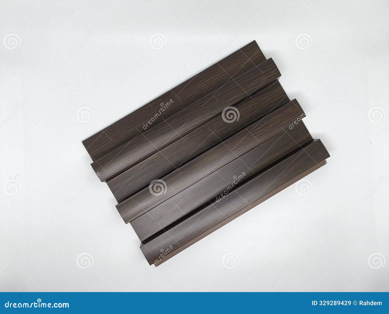Stack of Grooved Wood-Textured Plastic Panels - Top View Stock Image ...
