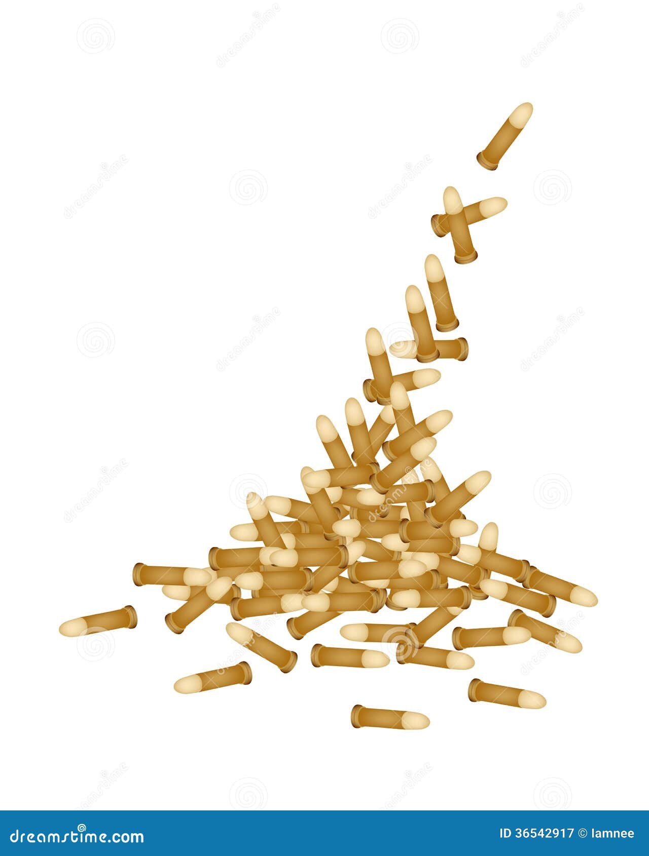 Pile Of Bullets On White Background. Royalty-Free Illustration ...