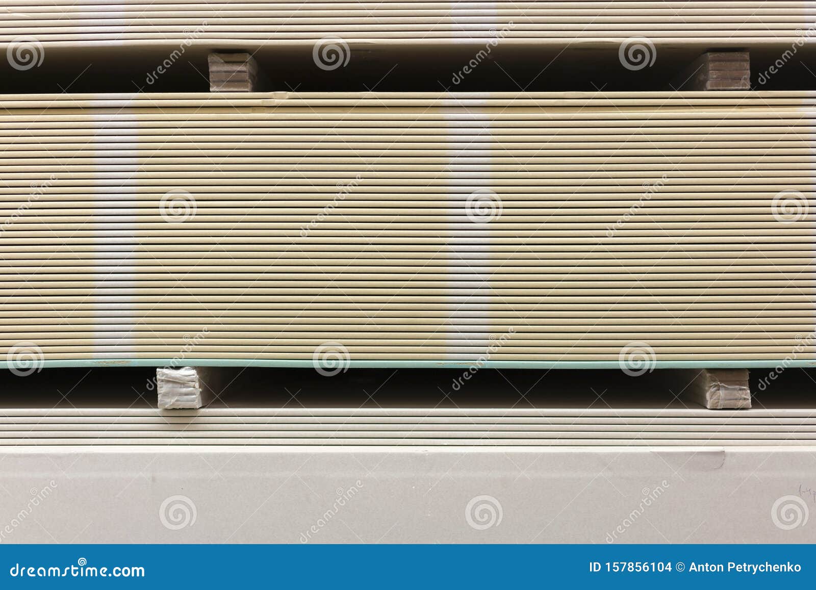 The Stack of Gypsum Board Preparing for Construction. Gypsum ...