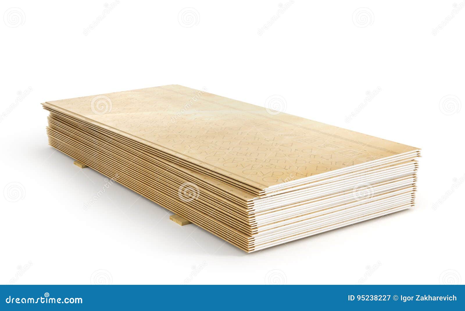 Stack of gypsum boards stock illustration. Illustration of gray - 95238227
