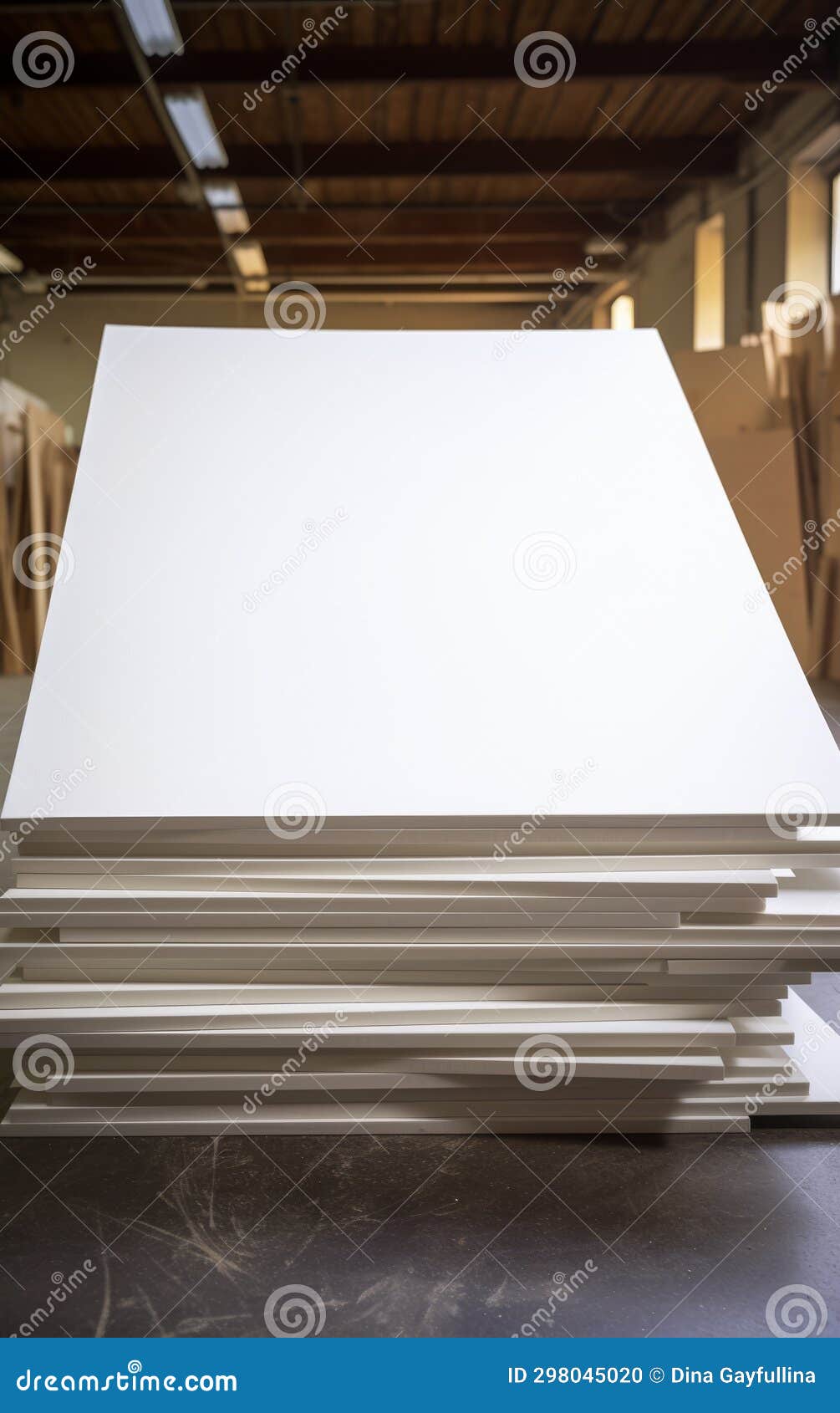 Stack of Gypsum Drywall Sheets in Construction Warehous Stock Photo ...