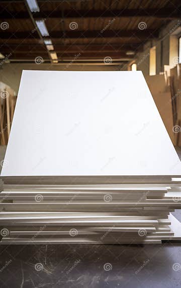 Stack of Gypsum Drywall Sheets in Construction Warehous Stock Photo ...