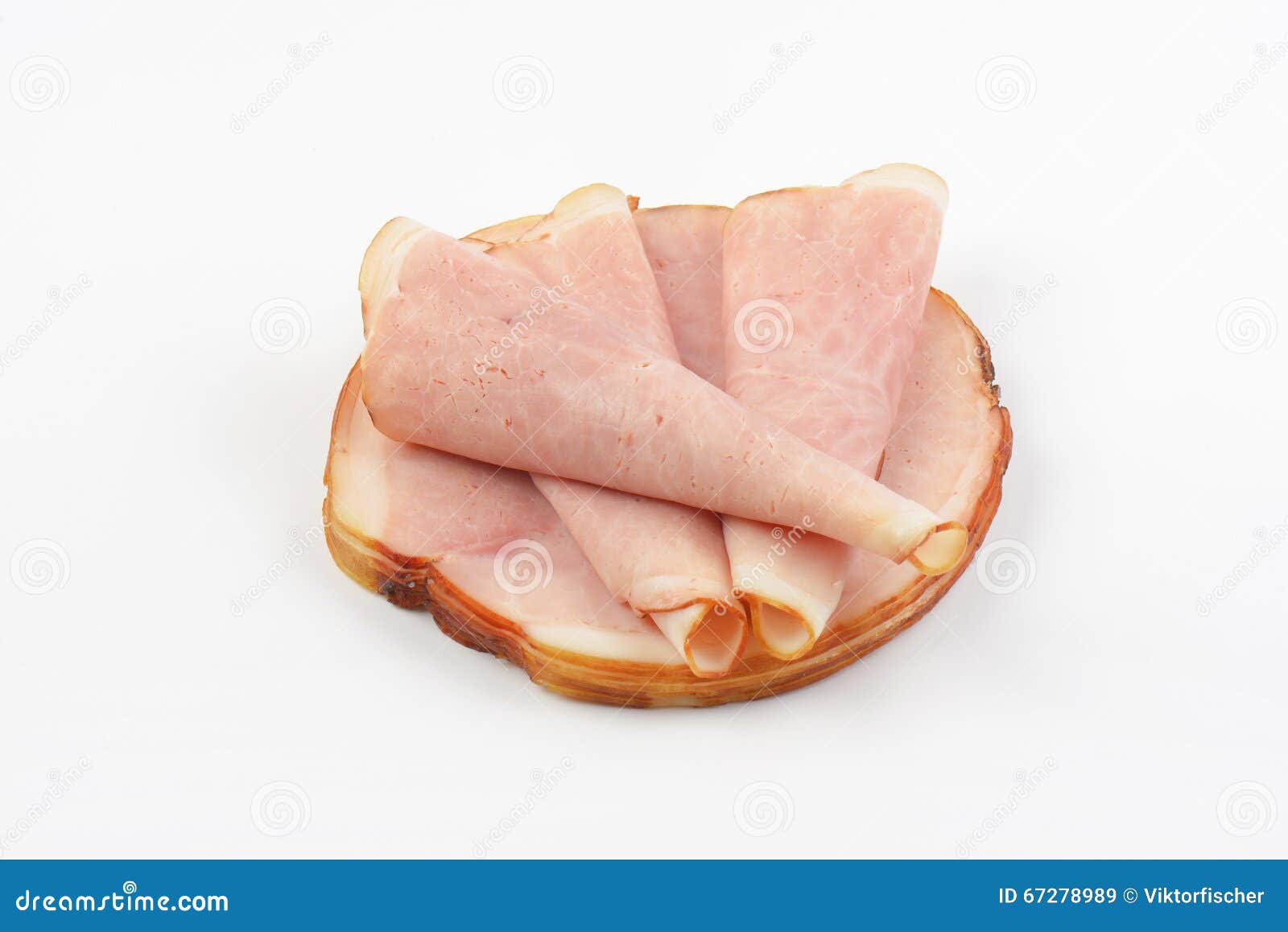 Stack of ham slices stock image. Image of gourmet, food - 67278989