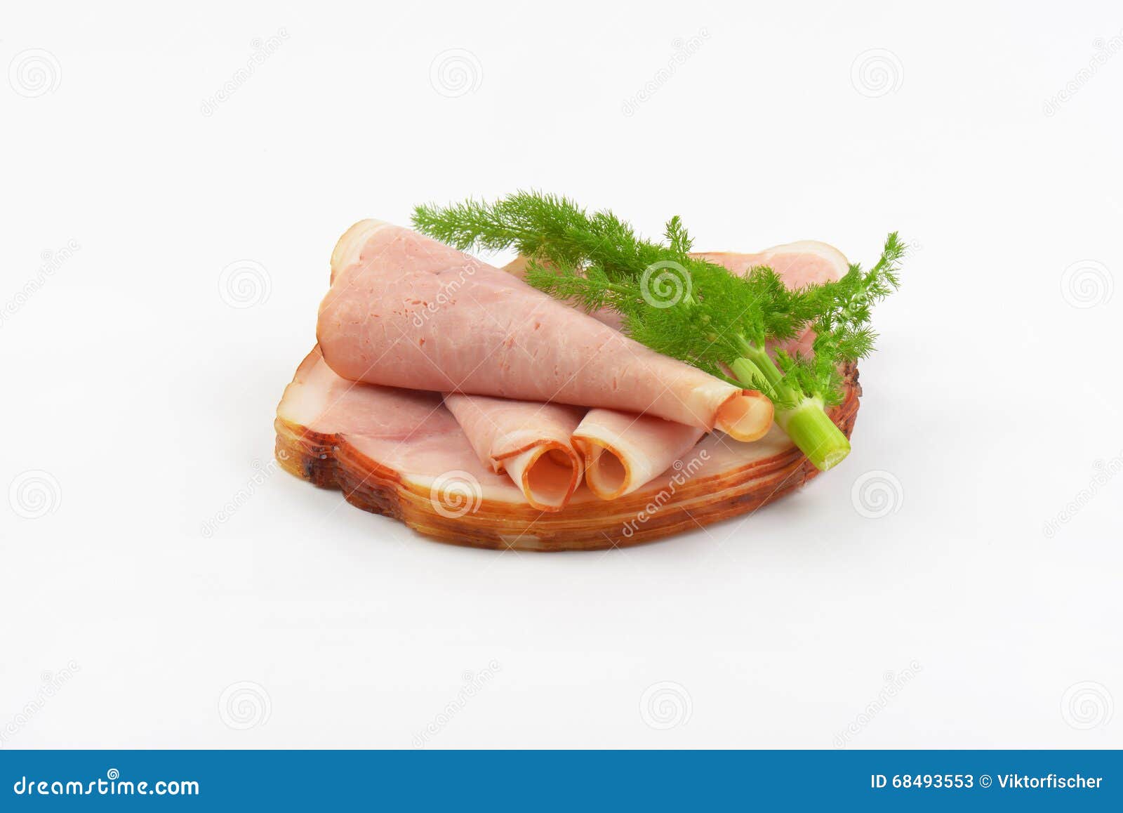 Stack of ham slices stock image. Image of twig, cuts - 68493553