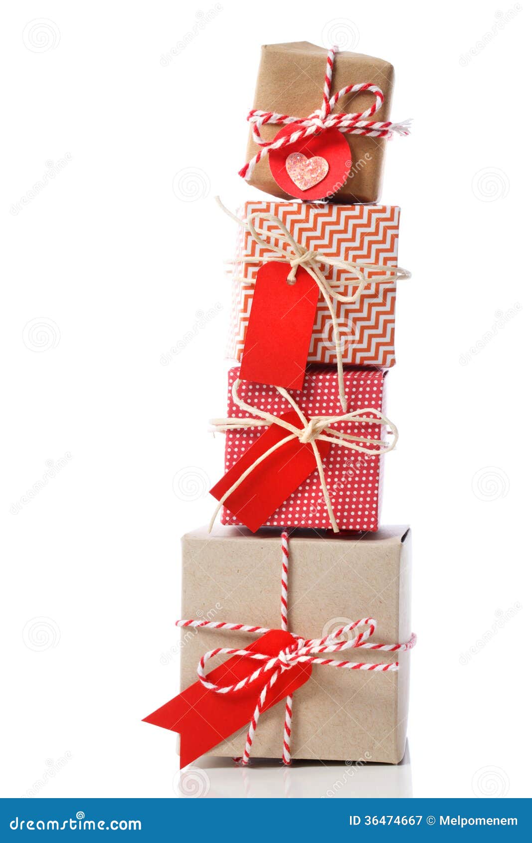 Stack of Handcraft Gift Boxes Stock Image - Image of dots, craft: 36474667