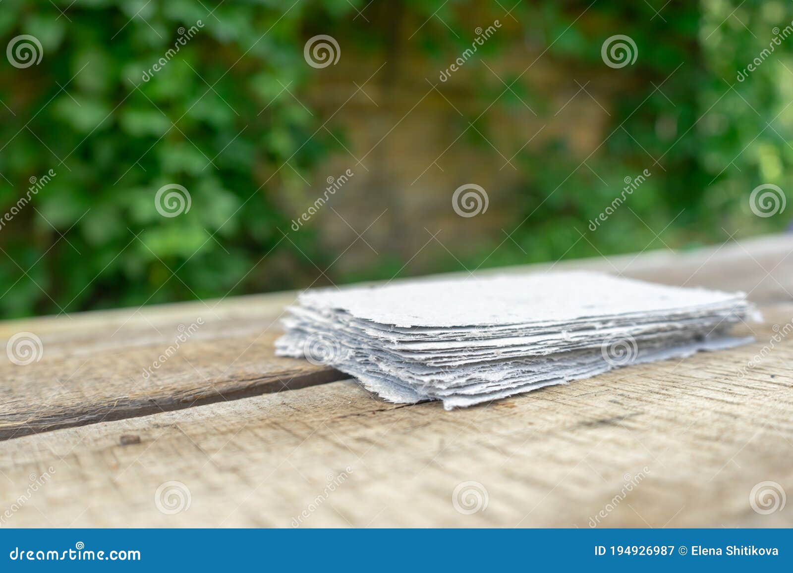 A Stack of Handmade Paper. Waste Paper Recycling Stock Image - Image of ...