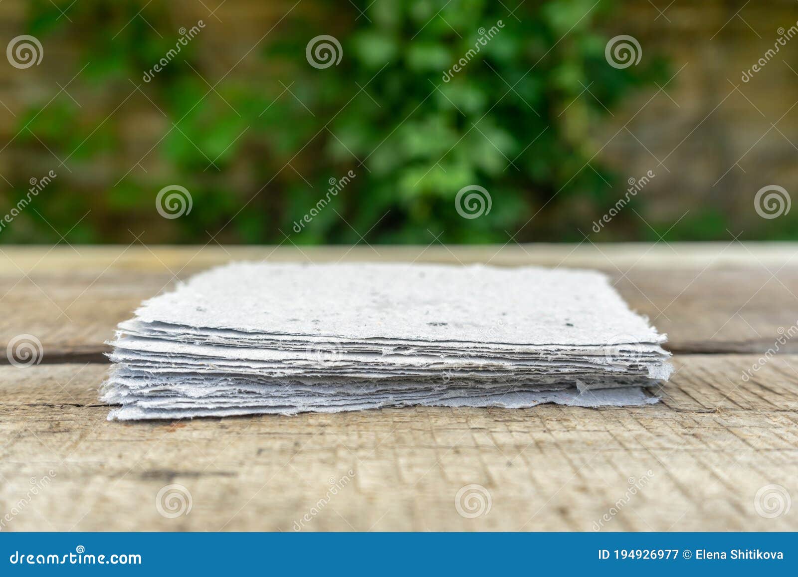 A Stack of Handmade Paper. Waste Paper Recycling Stock Image - Image of ...