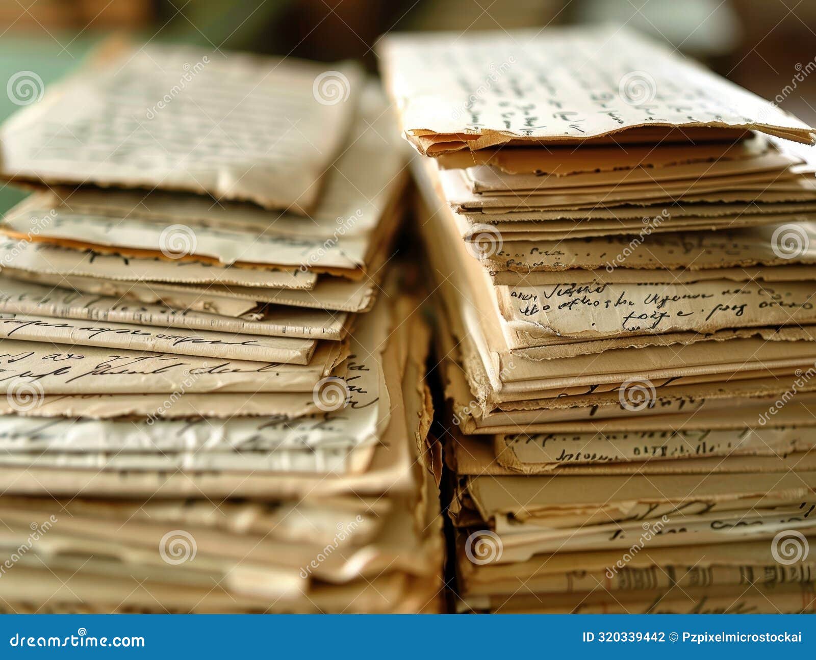 A Stack of Handwritten Letters Transforming into Emails, Demonstrating ...