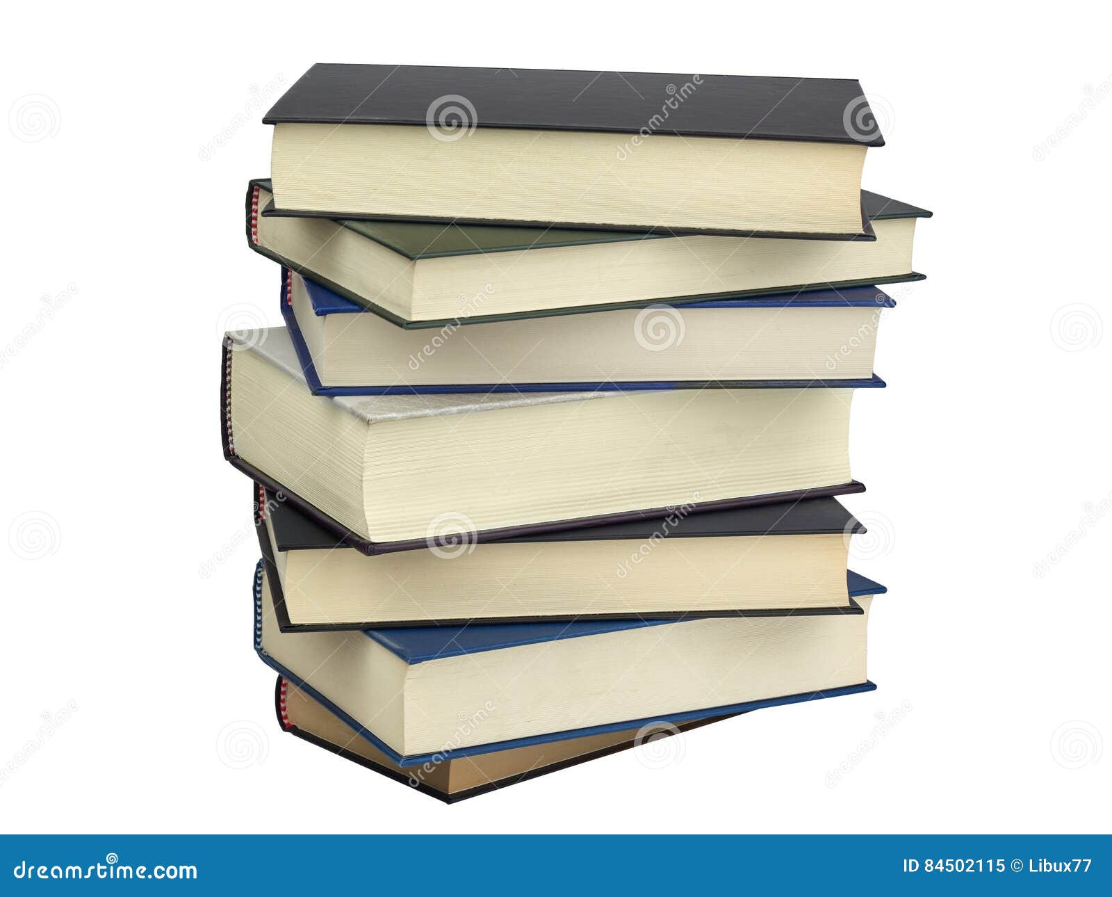 Stack Hard Cover Books Isolated Stock Image - Image of pile ...