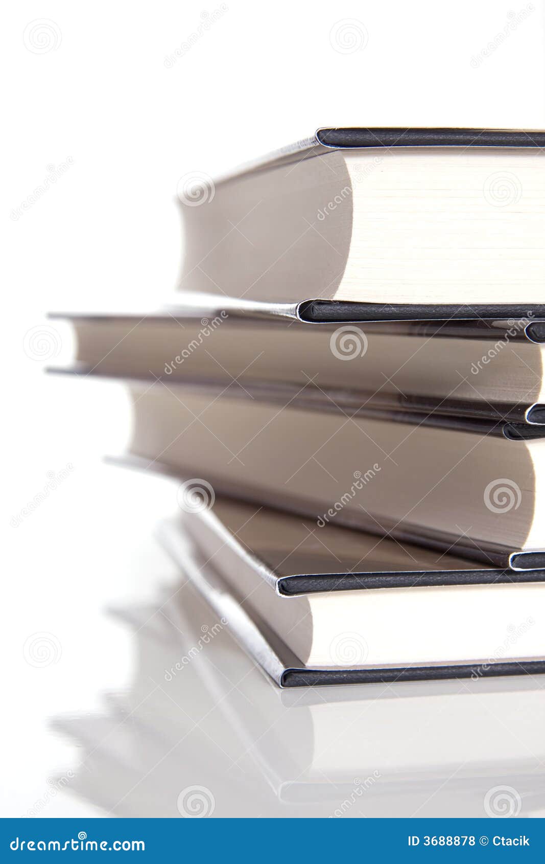 Stack of Hard Covered Books Stock Photo - Image of white, hardbound ...
