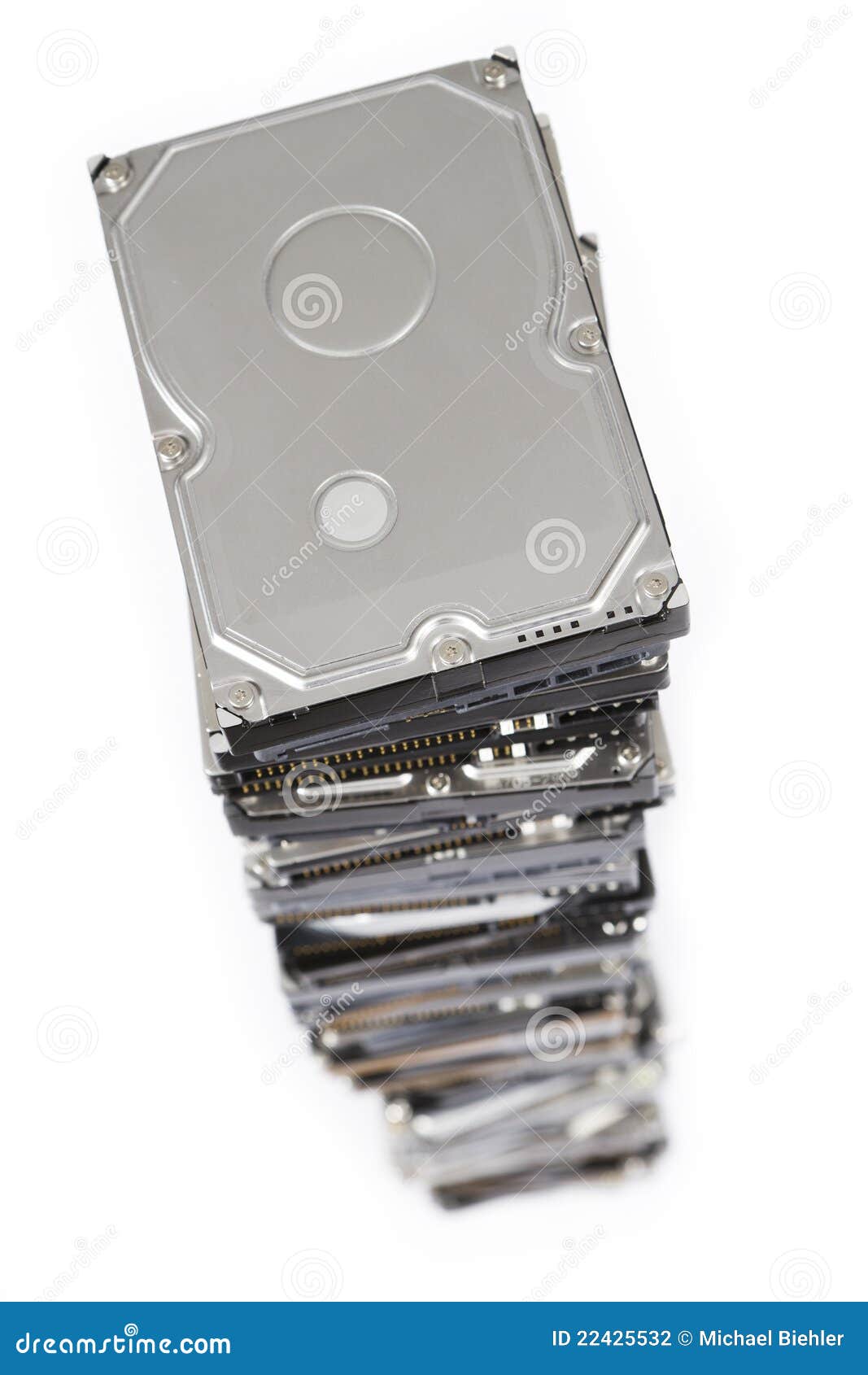 Stack of hard drives stock photo. Image of data, security - 22425532