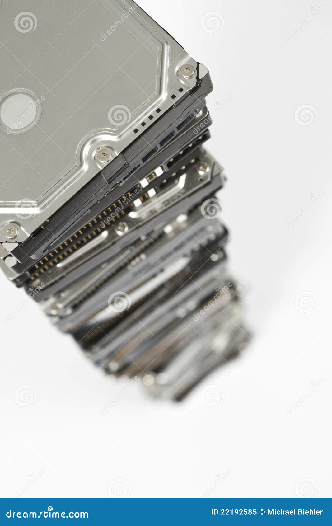 Stack of Hard Drives with Copy Space Stock Image - Image of objects ...