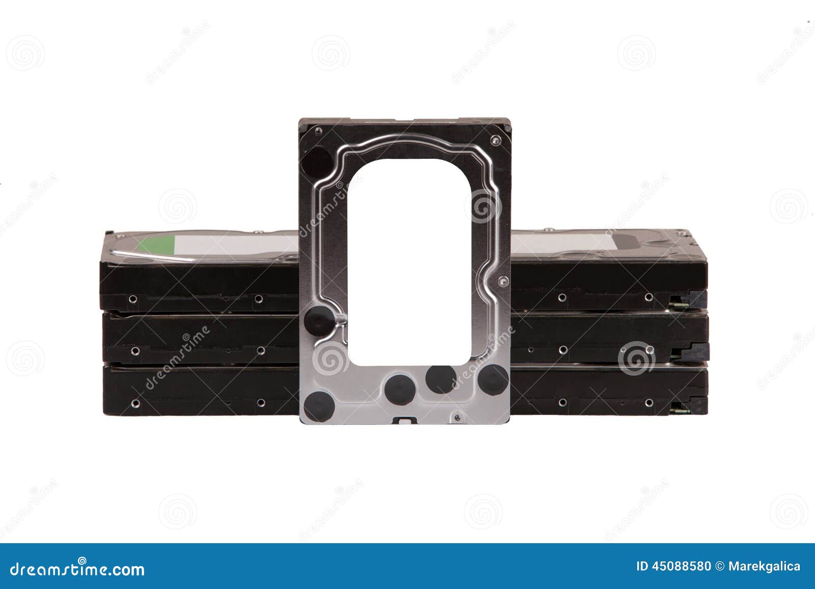 Stack of hard drives stock photo. Image of industry, memory - 45088580