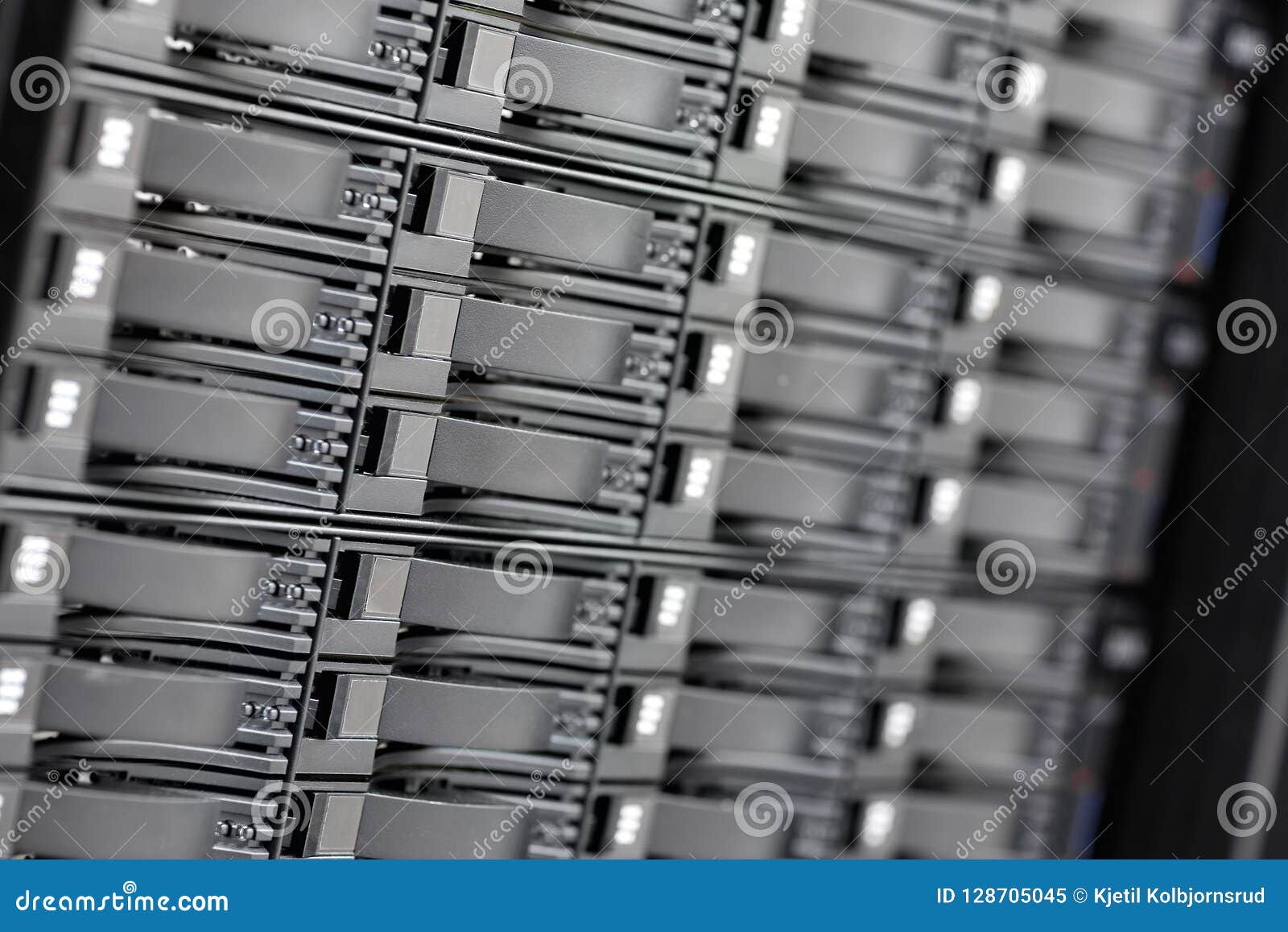 Stack Of Hard Drives In SAN At Datacenter Royalty-Free Stock ...