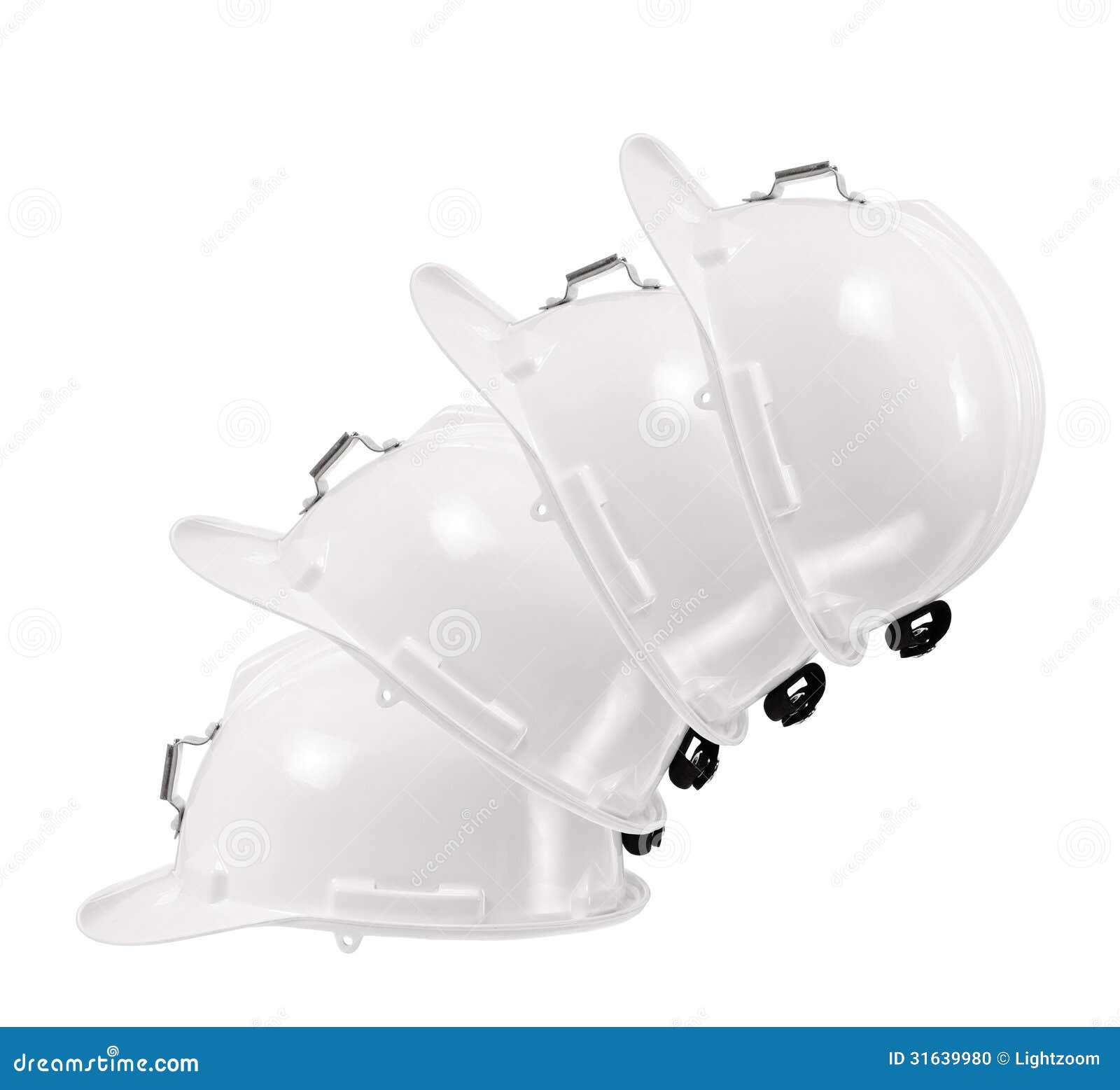 Stack of Hard Hats stock photo. Image of cutout, heap - 31639980