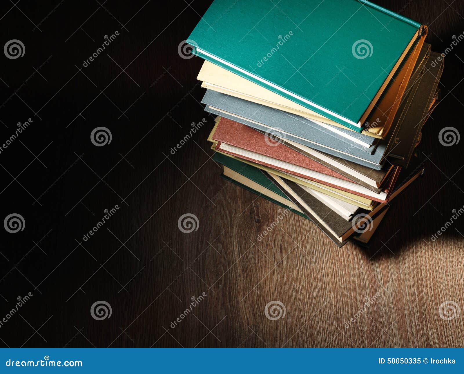 Stack of hardcover books stock image. Image of table - 50050335