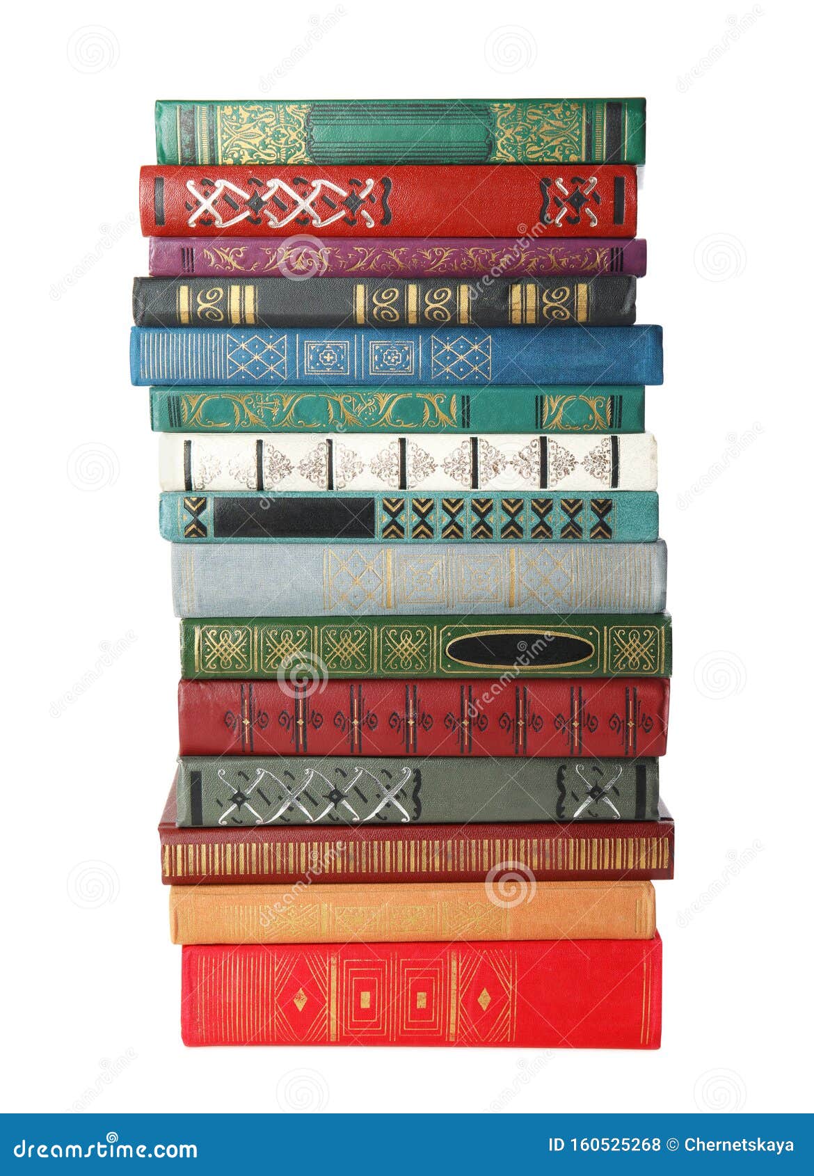 Stack of Hardcover Books on White Stock Photo - Image of hardcover ...