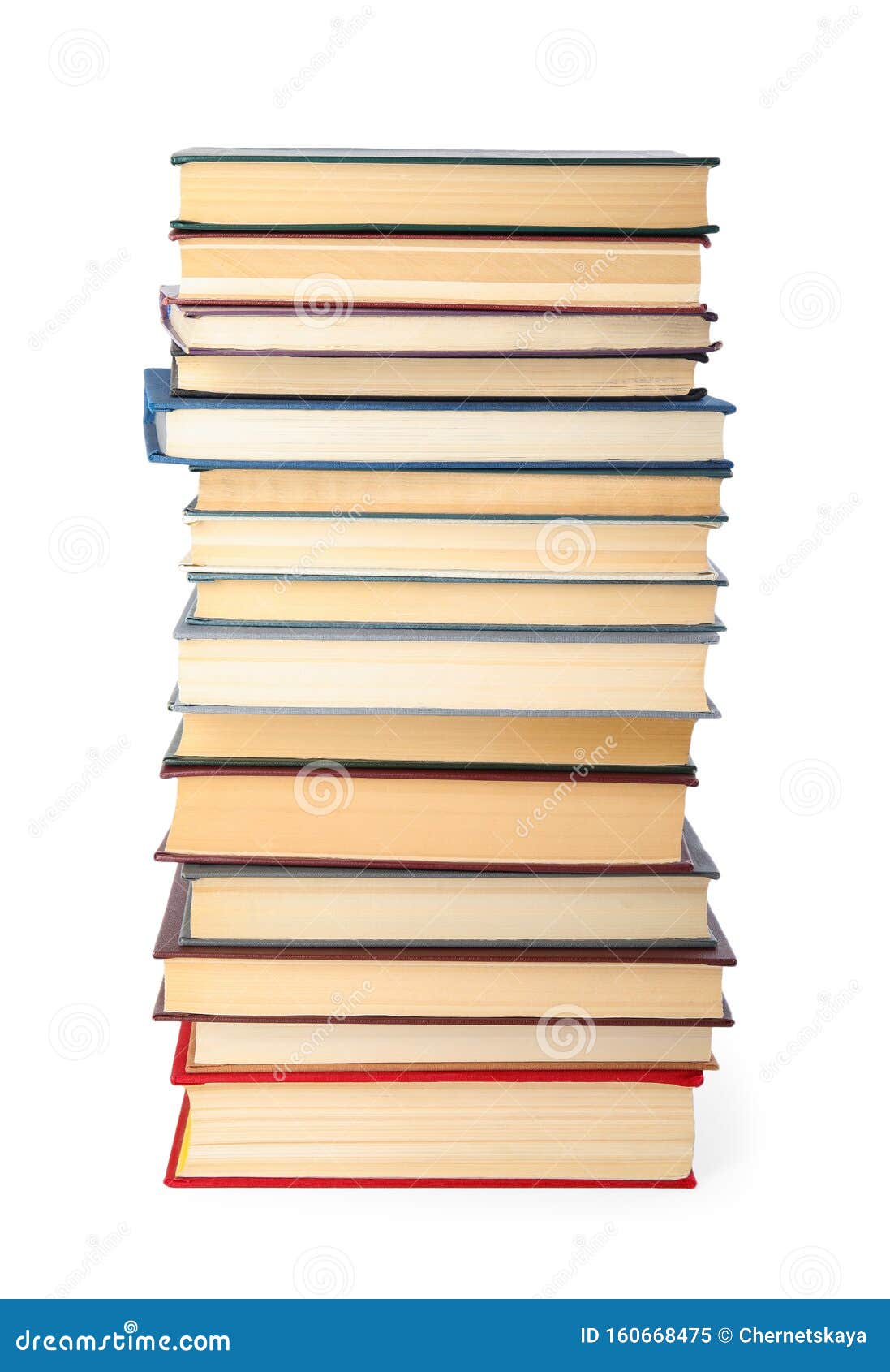 Stack of Hardcover Books on White Stock Image - Image of edition ...