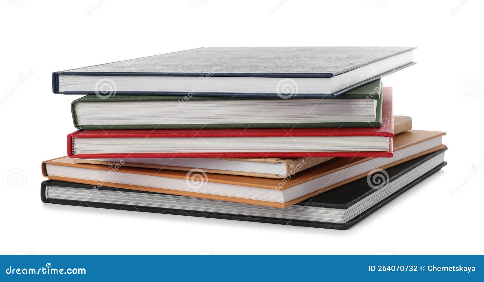 Stack of Hardcover Books on White Background Stock Photo - Image of ...