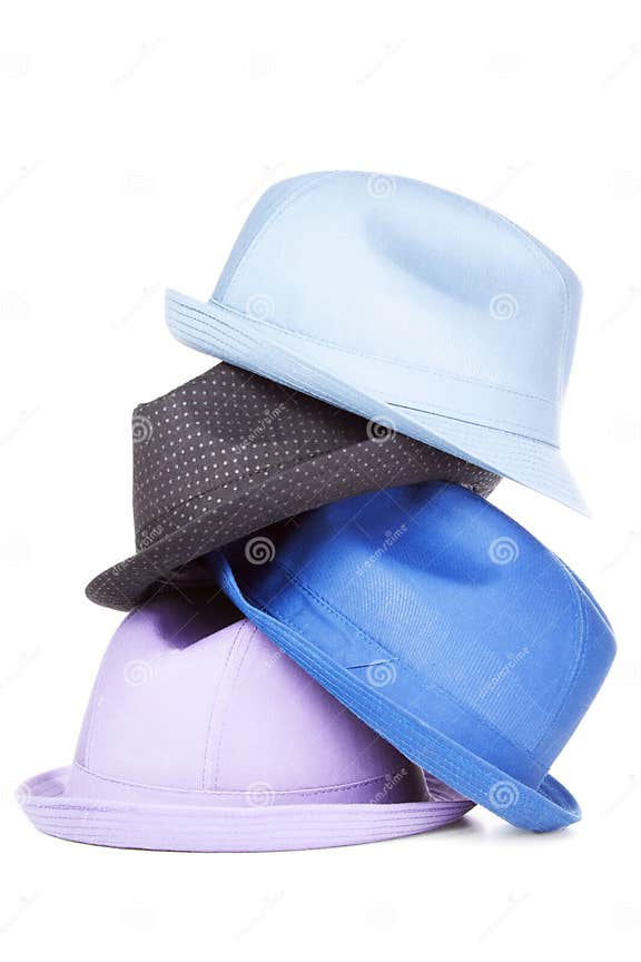 Stack of hats | Isolated stock image. Image of business - 18643043