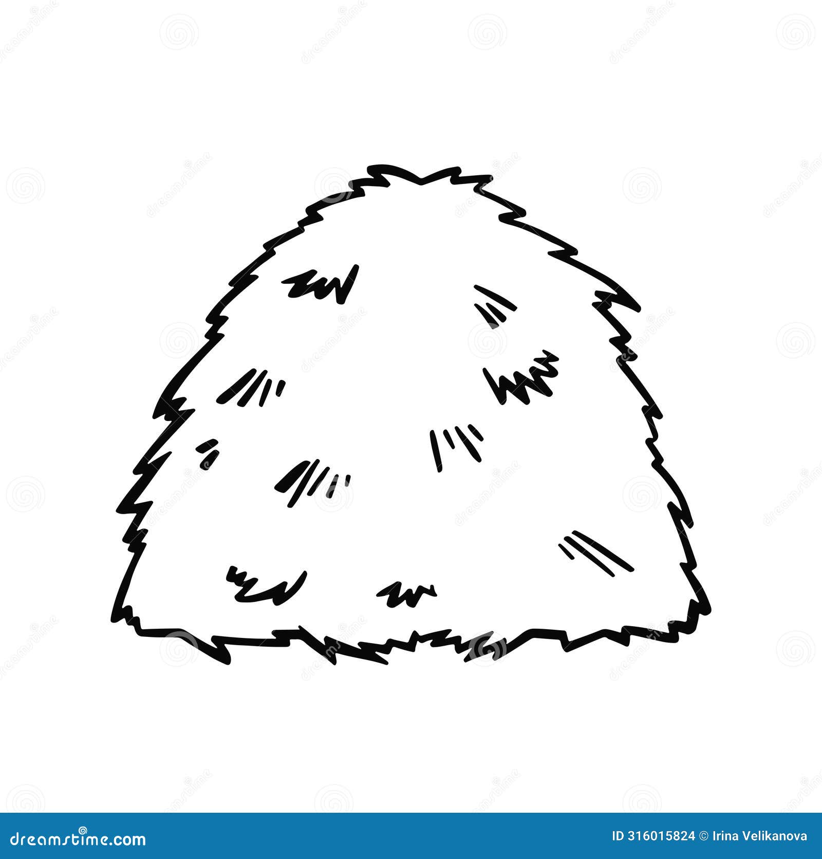 Stack with Hay Line Symbol. Vector Illustration Stock Vector ...