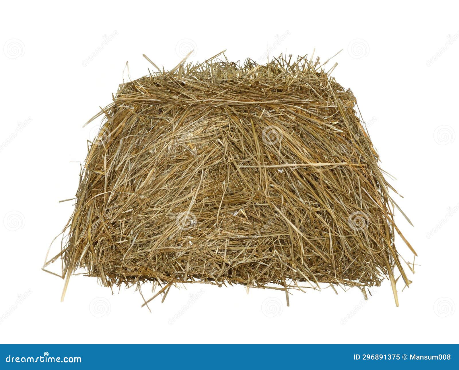 Stack of Hay on a White Background Stock Image - Image of field ...