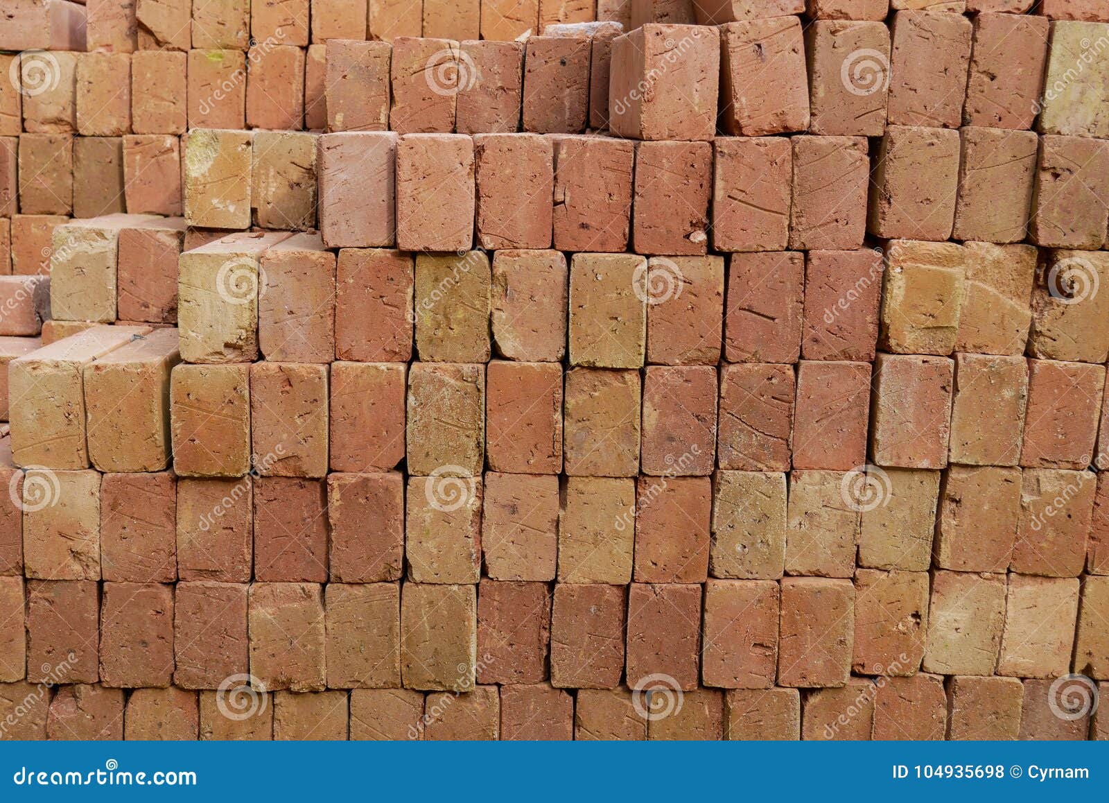 Stack and Heap of Red Bricks Background Stock Photo - Image of ...