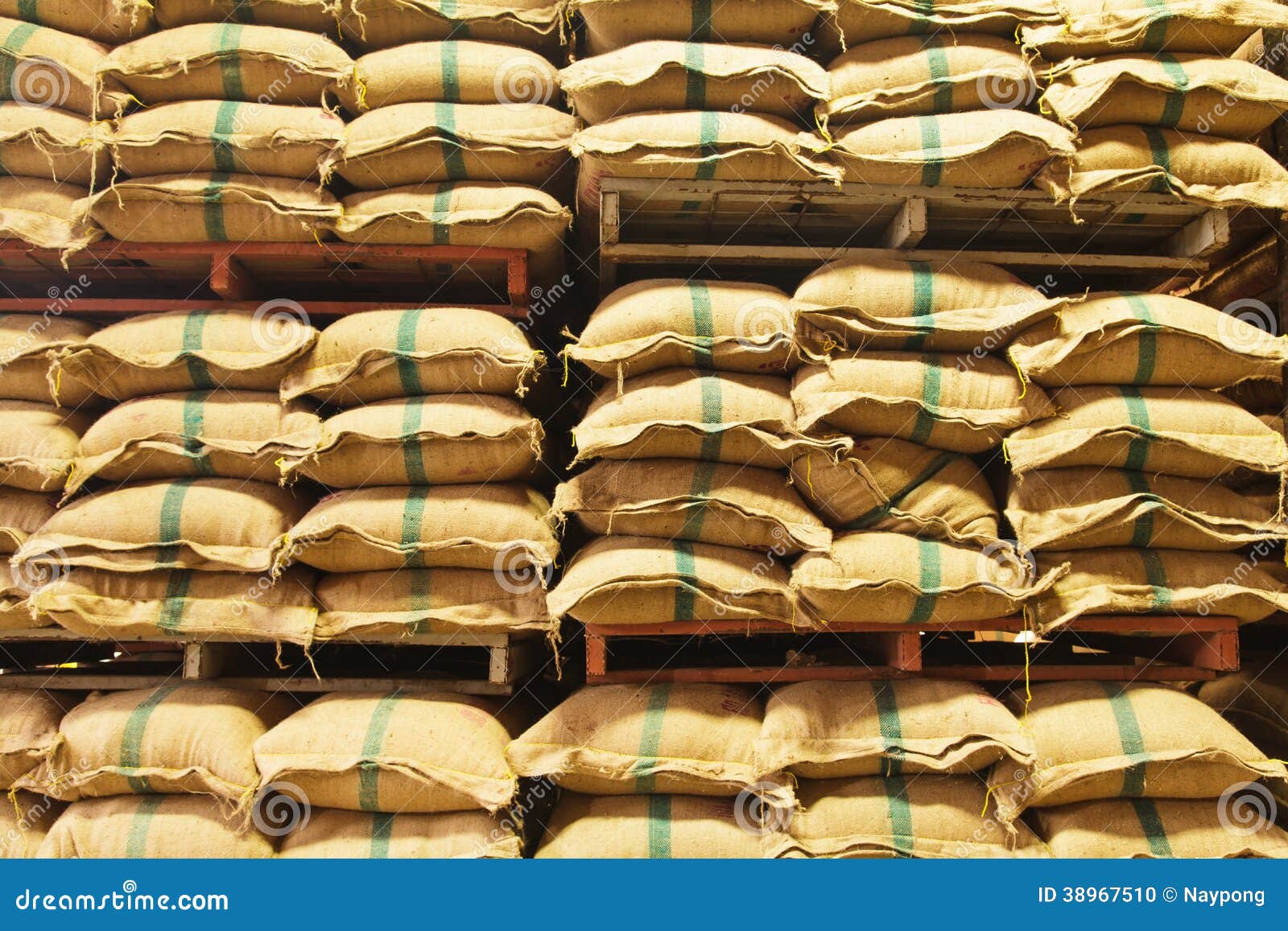 Stack hemp sacks of rice stock photo. Image of seed, detail - 38967510