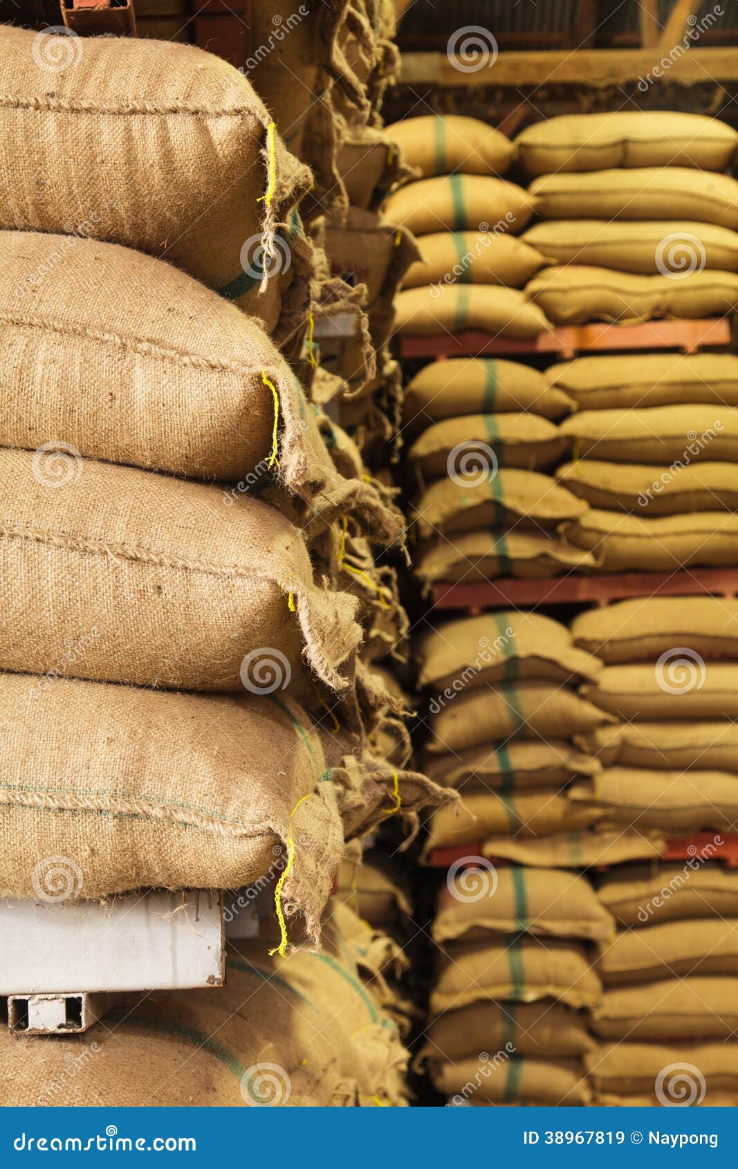 Stack hemp sacks of rice stock image. Image of packaging - 38967819