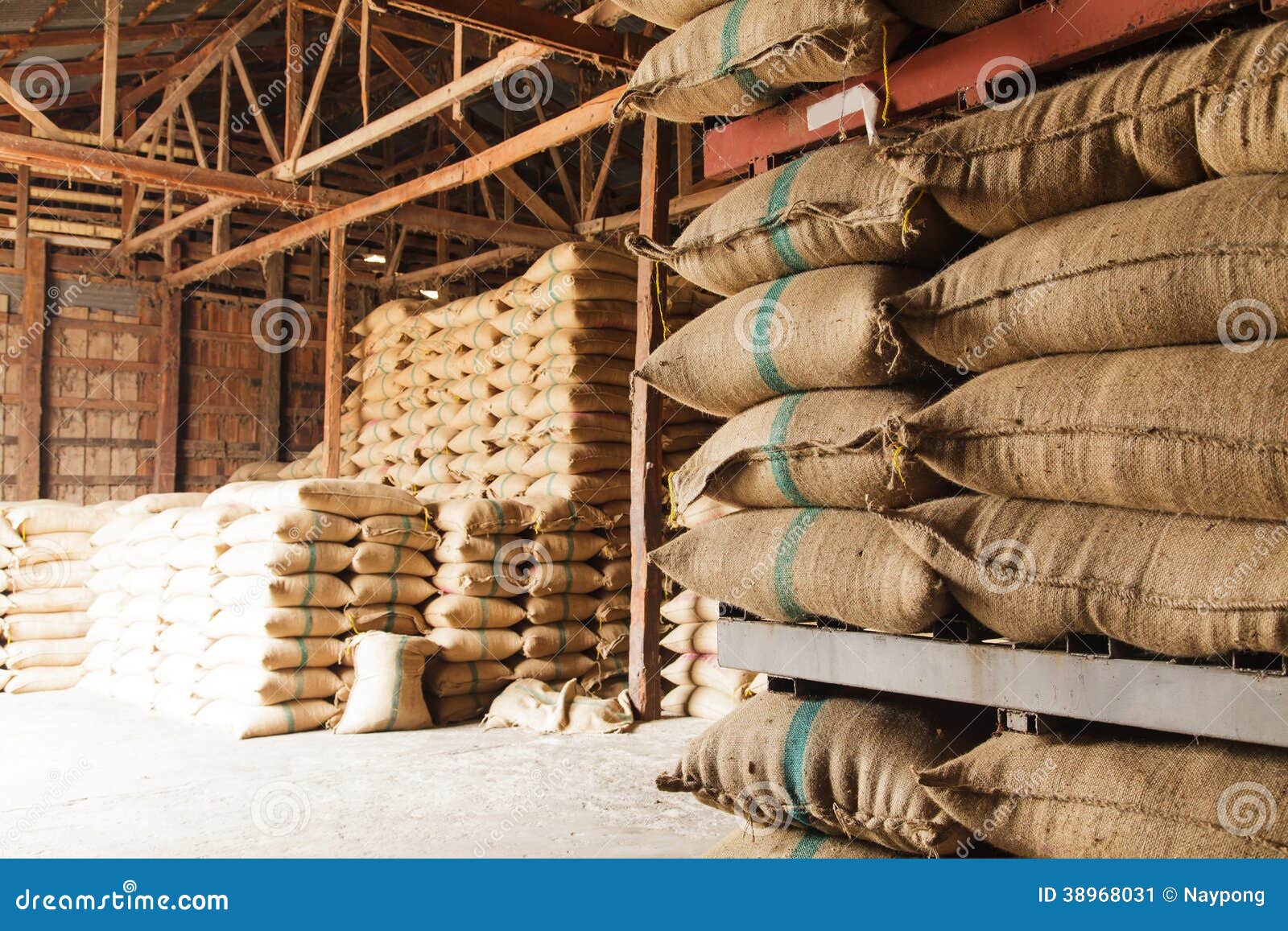 Stack hemp sacks of rice stock image. Image of grain - 38968031