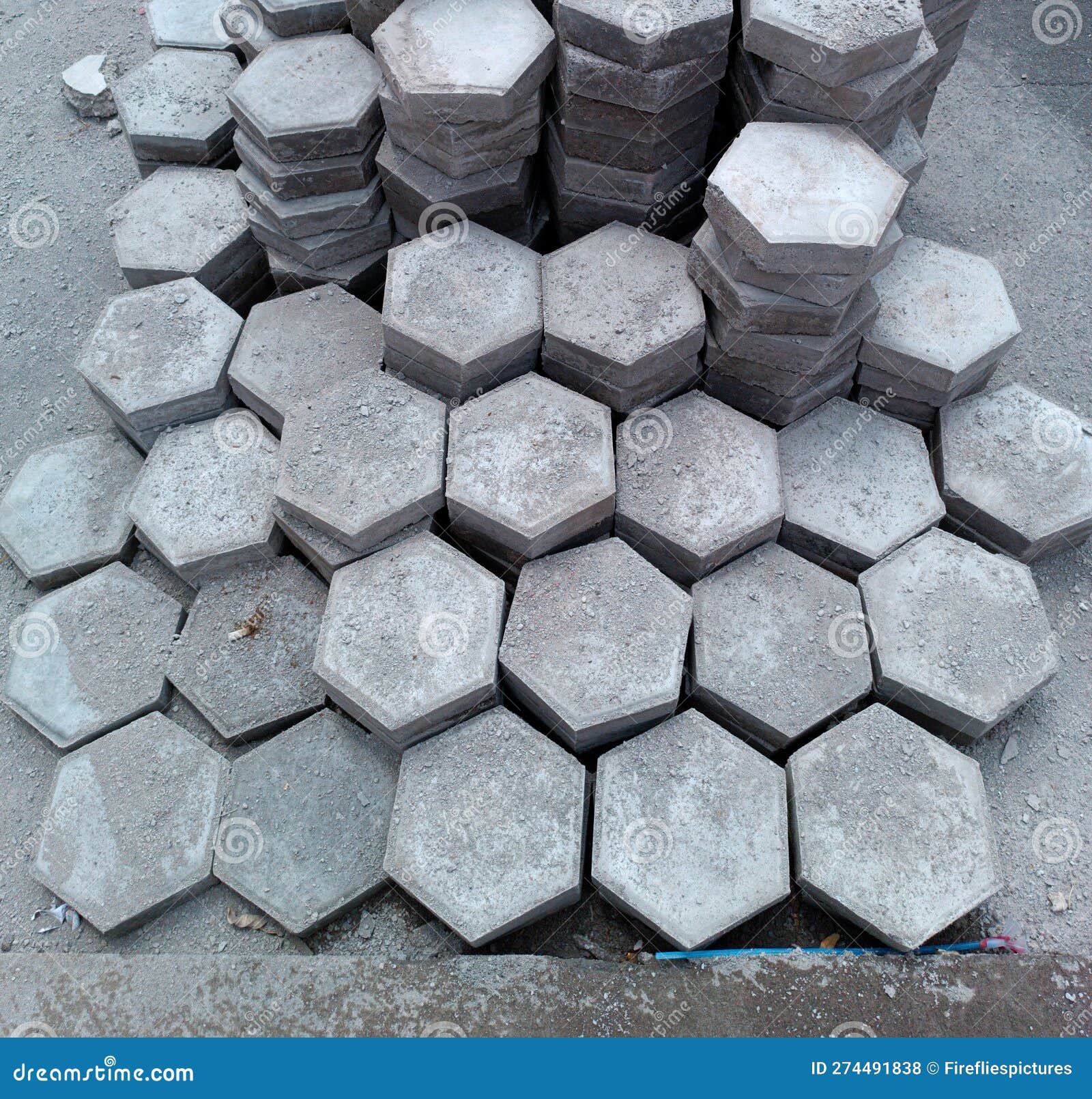 Stack of Hexagon Brick Stone Stock Photo - Image of brick, hexagonal ...