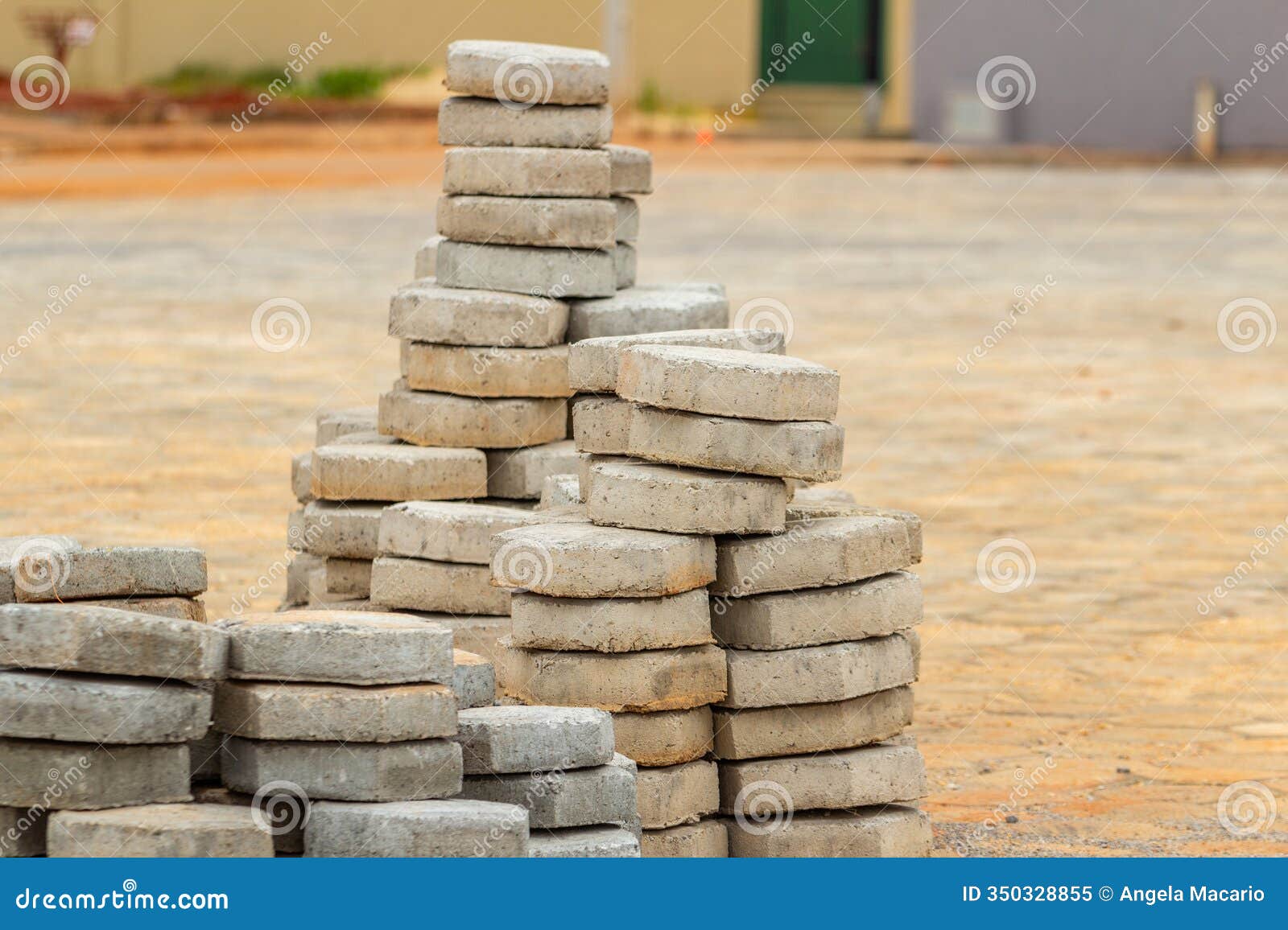 A Stack of Hexagonal Concrete Blocks. Stock Image - Image of ground ...