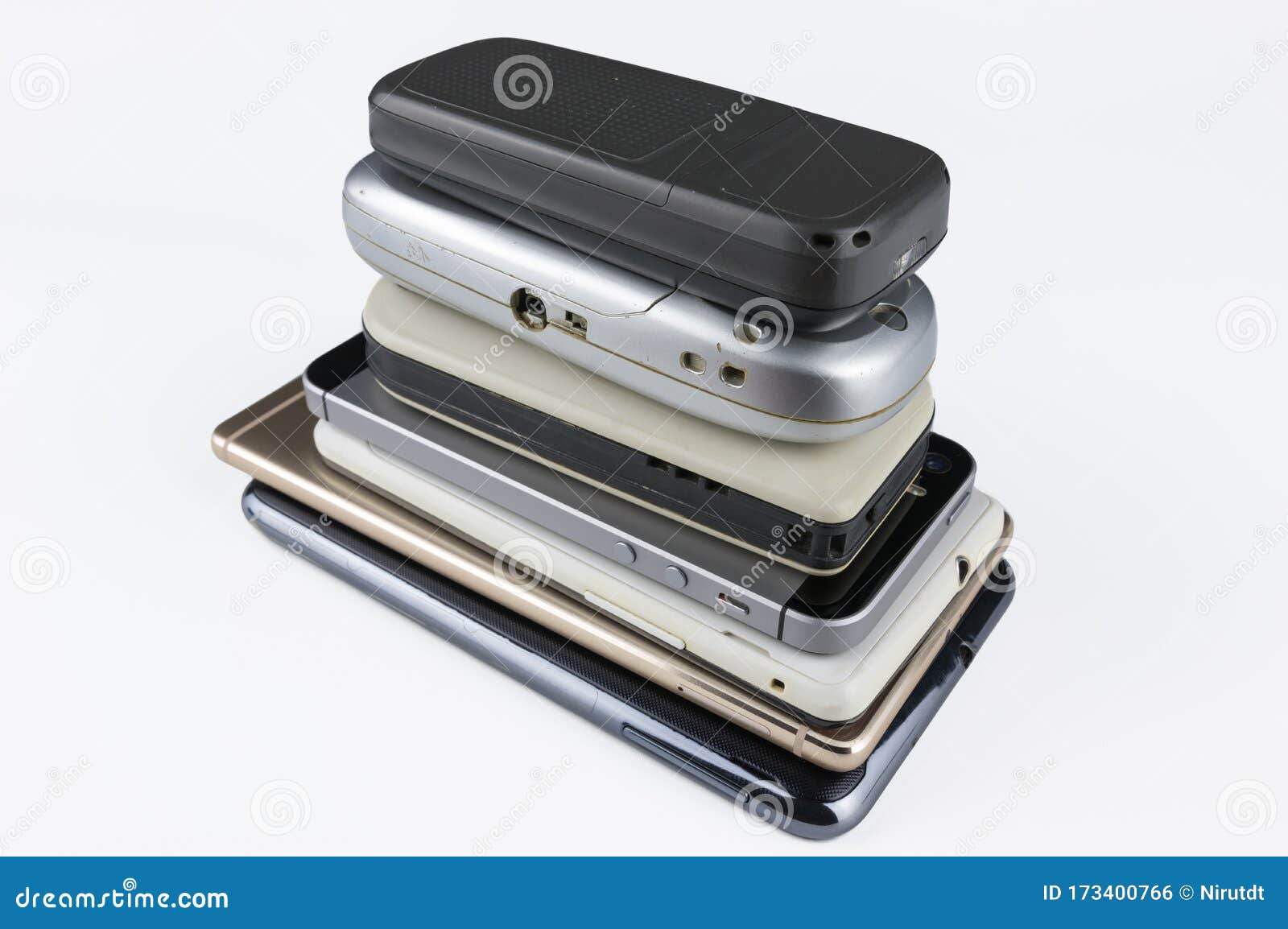 Stack of High-end Smartphones Stock Photo - Image of information ...