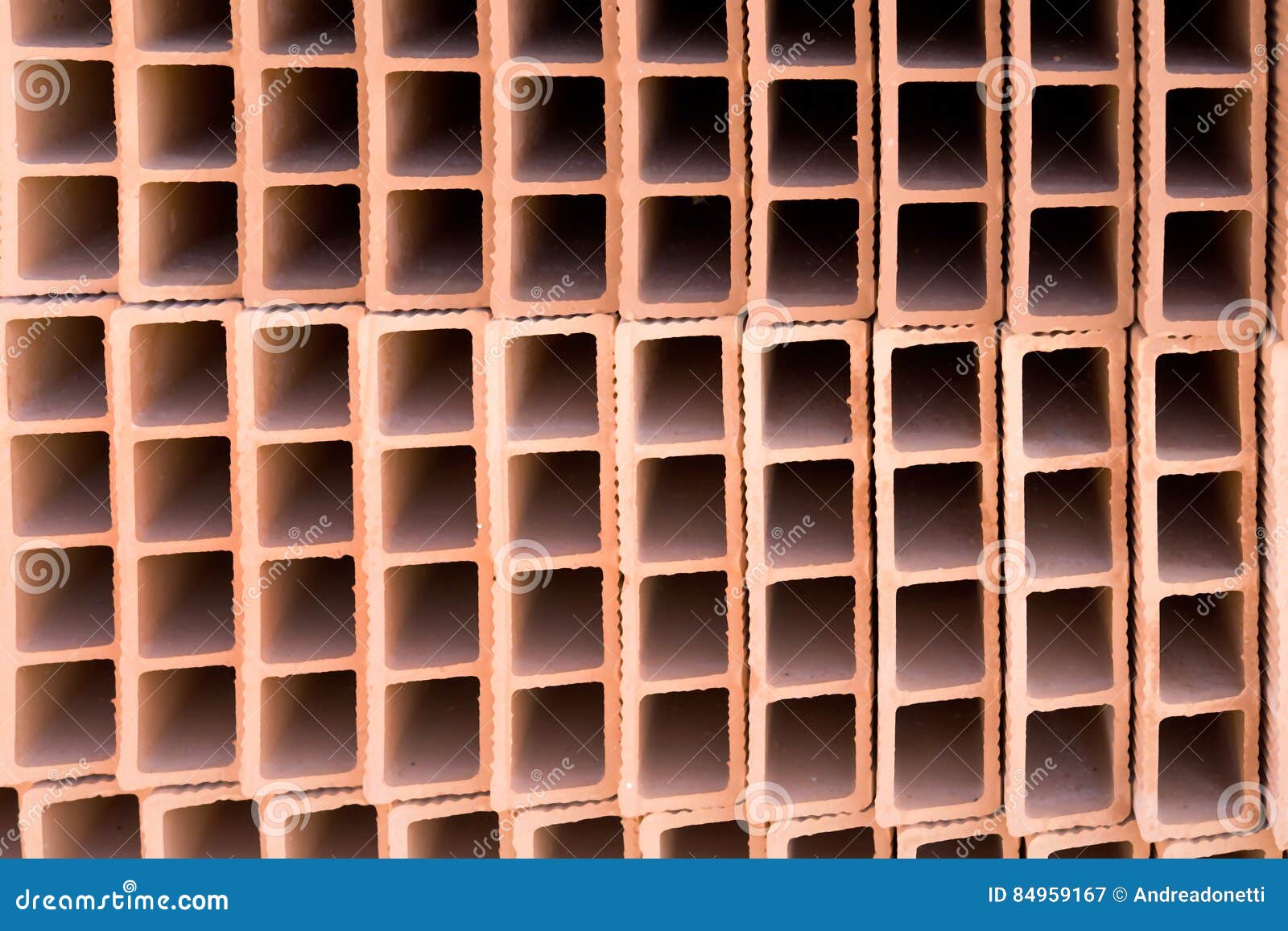 Stack of hollow bricks stock image. Image of frame, background - 84959167