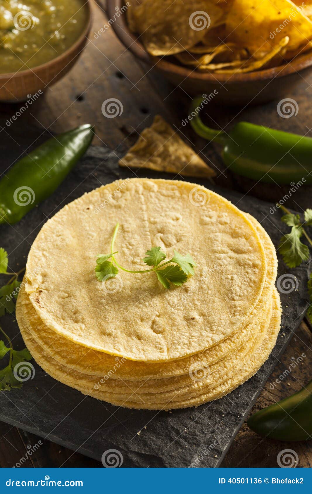 Stack of Homemade Corn Tortillas Stock Photo - Image of spicy, mexican ...