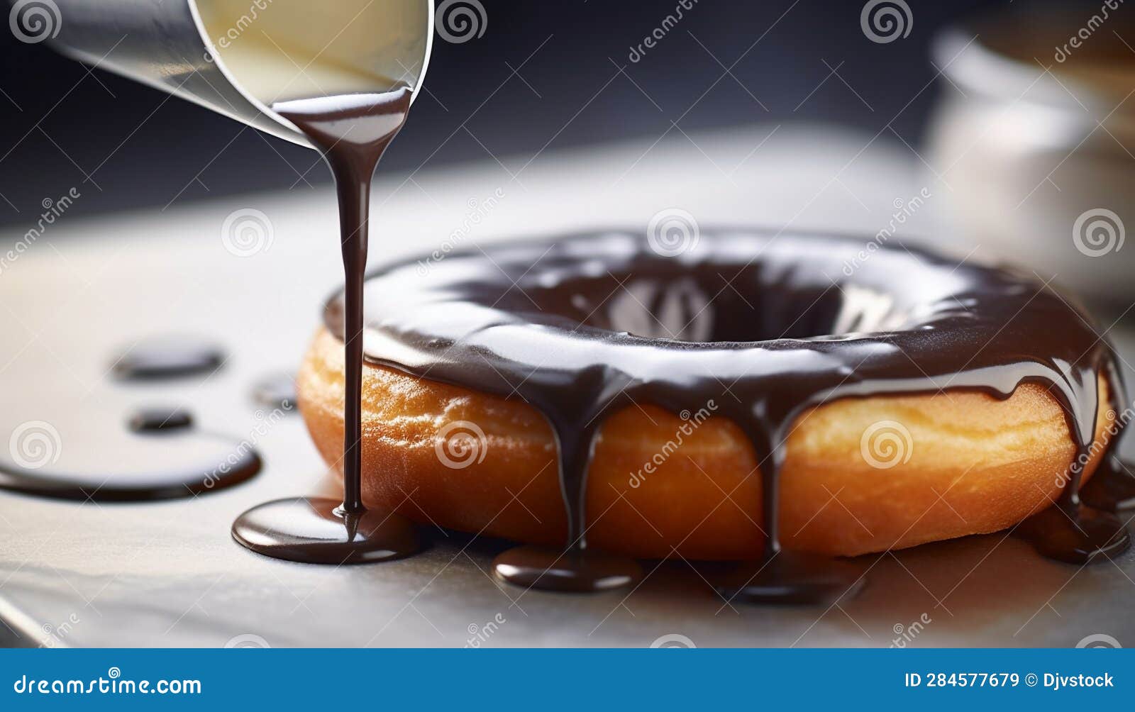 Stack of Homemade Donuts, Dripping with Sweet Milk and Icing Generated ...