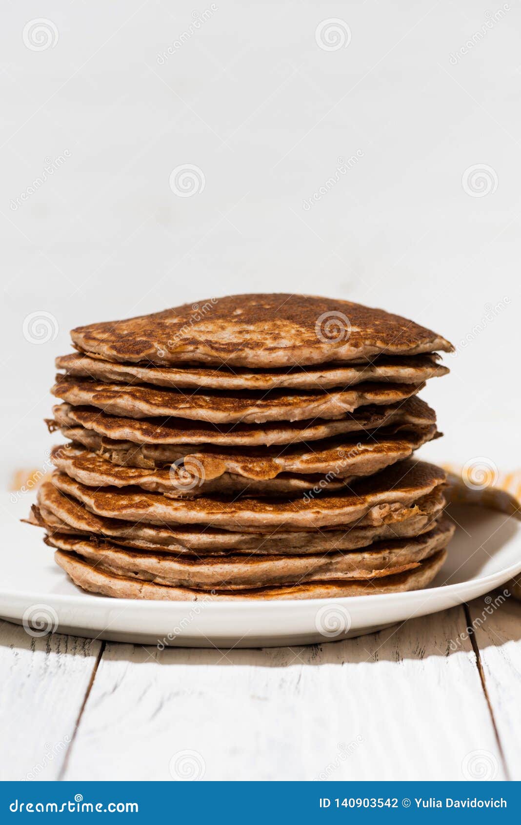 A Stack of Homemade Pancakes, Vertical Stock Photo - Image of pancake ...