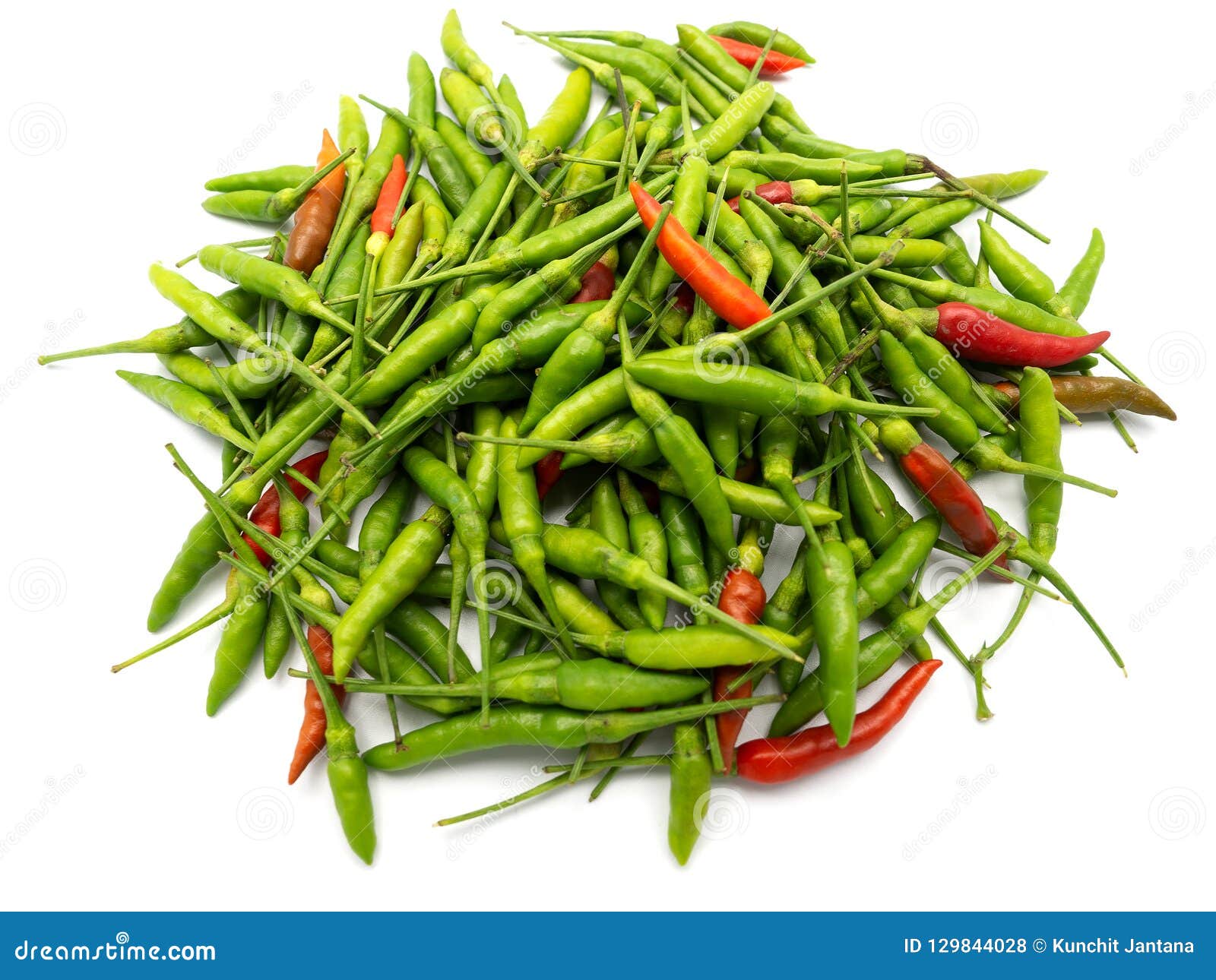 Stack of Hot Chili Pepper or Small Chili Padi. Stock Photo - Image of ...