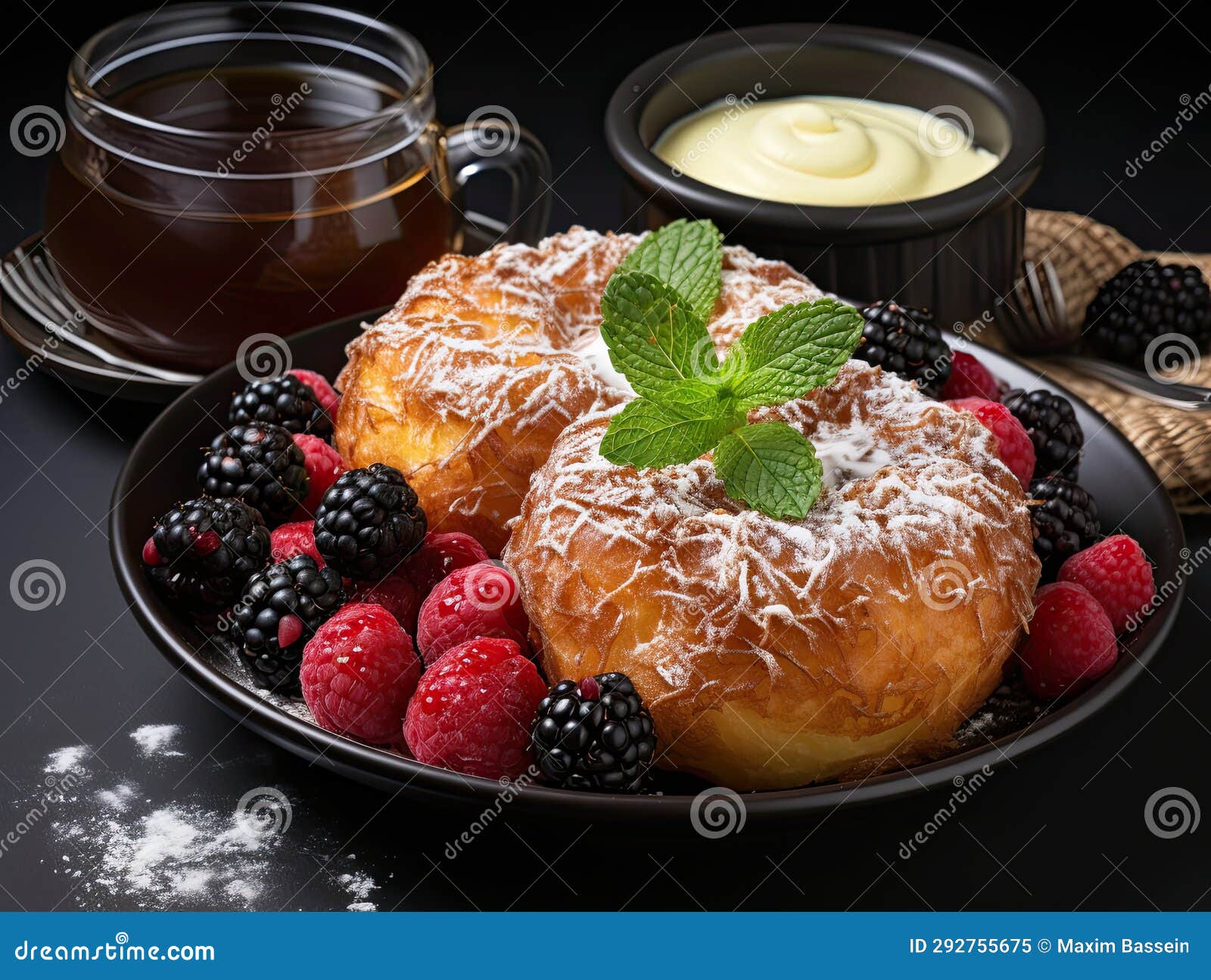 A Stack of Hot and Fresh Pancakes with Healthy Breakfast. Generated by ...