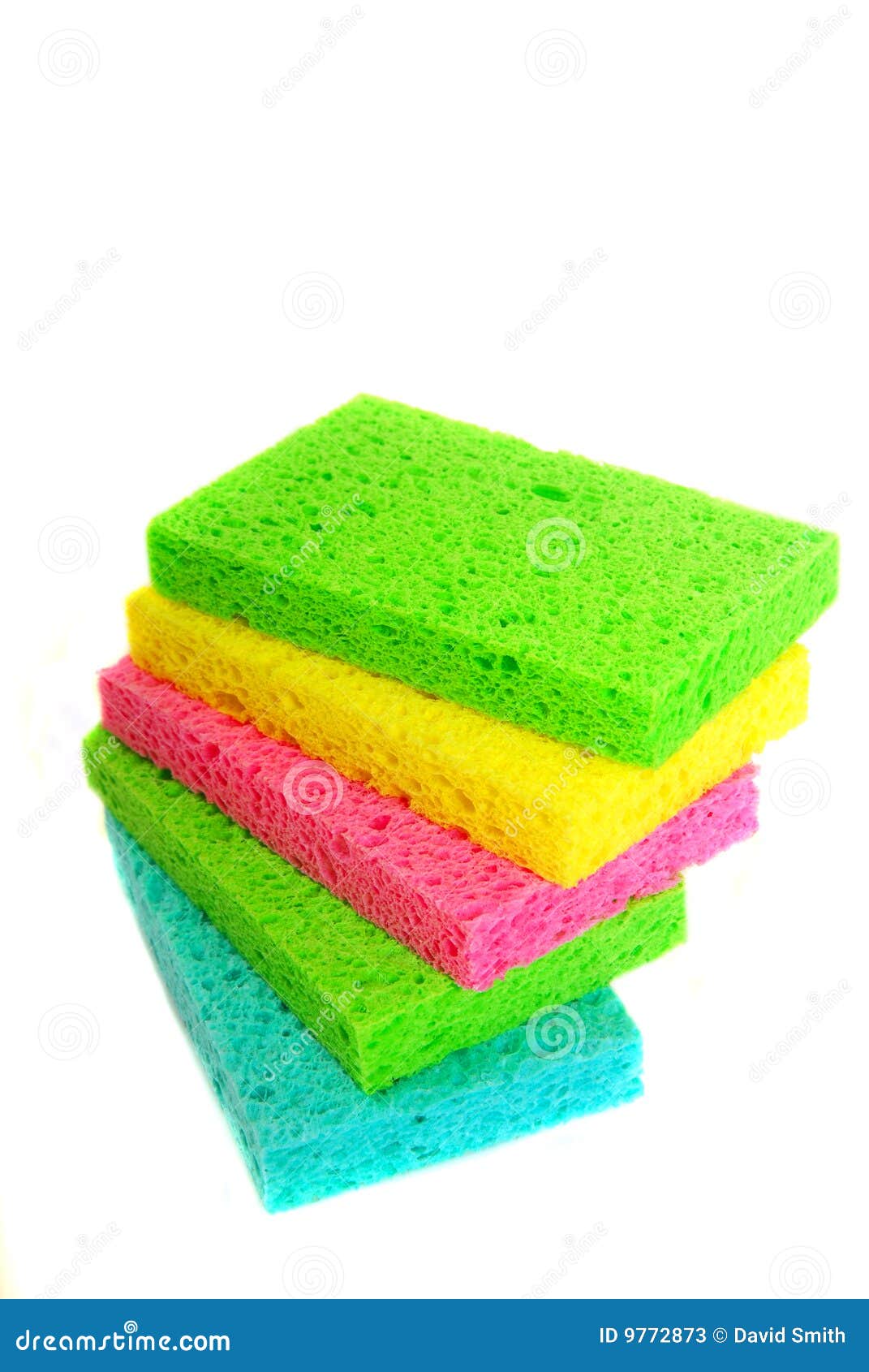 Stack of household sponges stock image. Image of home - 9772873