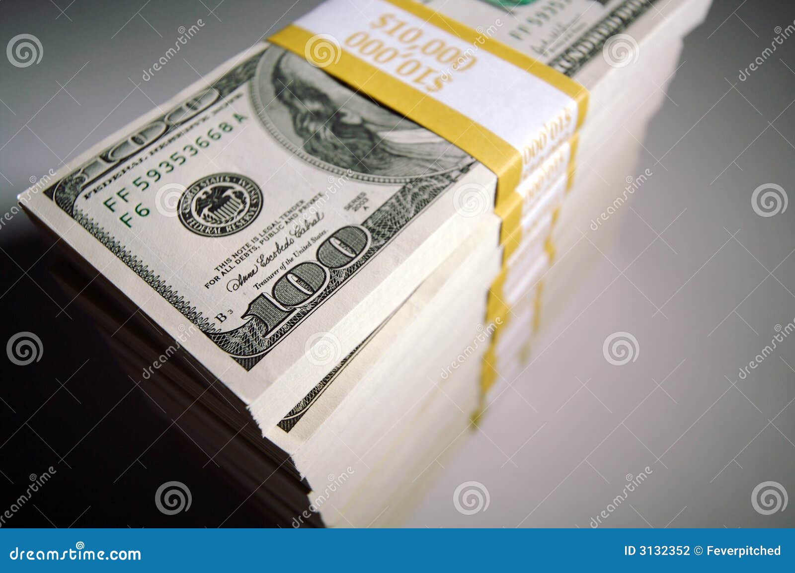 Stack of Hundred Dollar Bills Stock Photo - Image of cash, finances ...