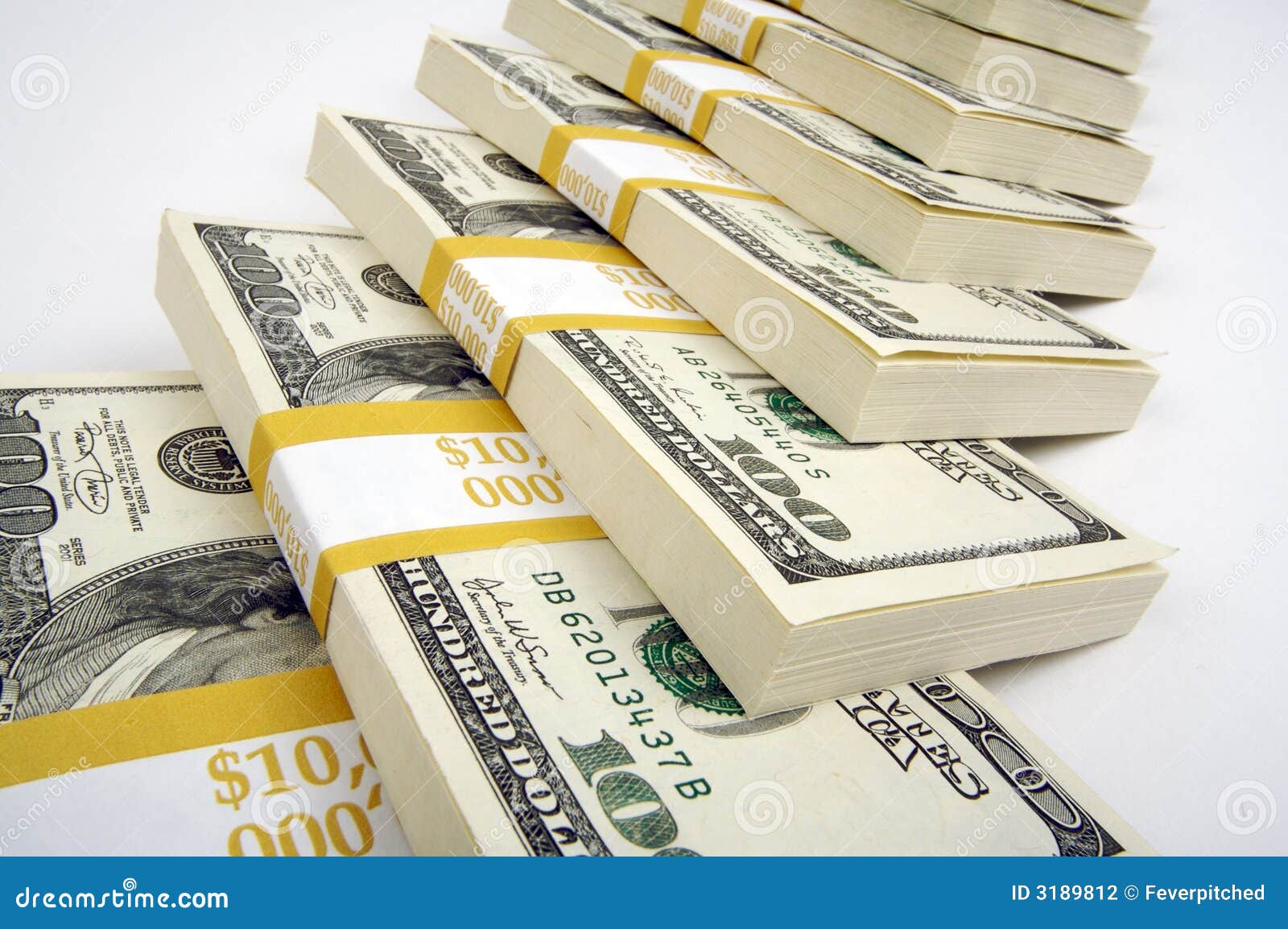 Stack of Hundred Dollar Bills Stock Photo - Image of business ...