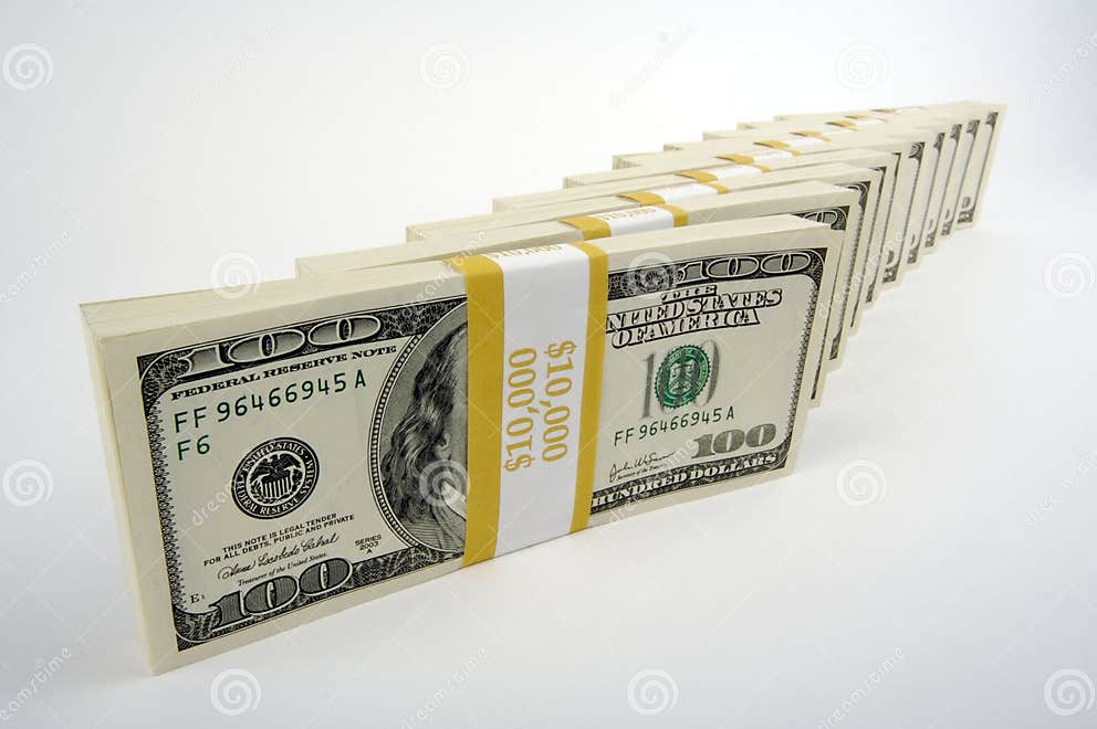 Stack of Hundred Dollar Bills Stock Photo - Image of banknotes, banking ...
