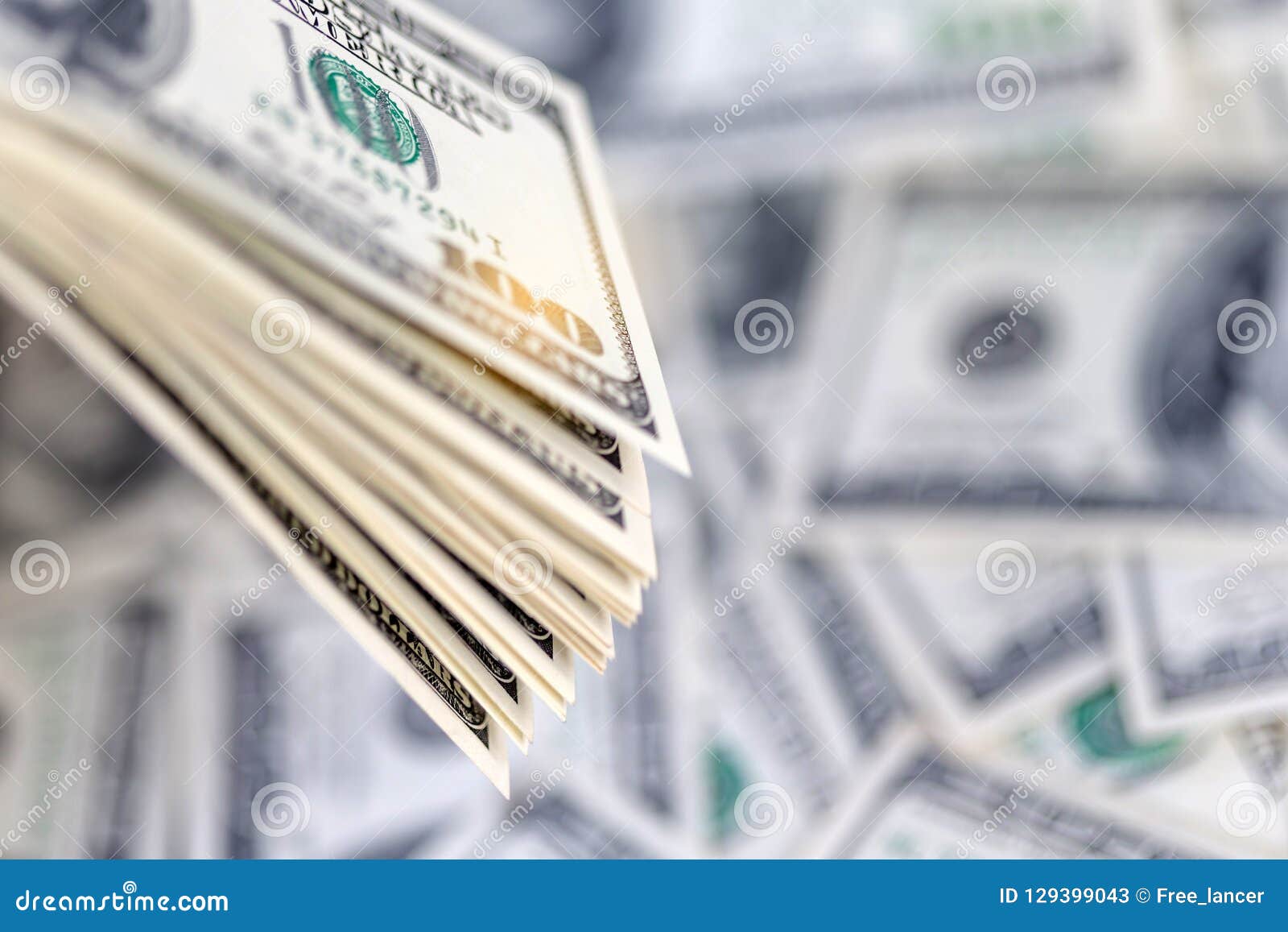 Stack of Hundred Dollar Bills, Banknotes of Hundred, Closeup Stock ...