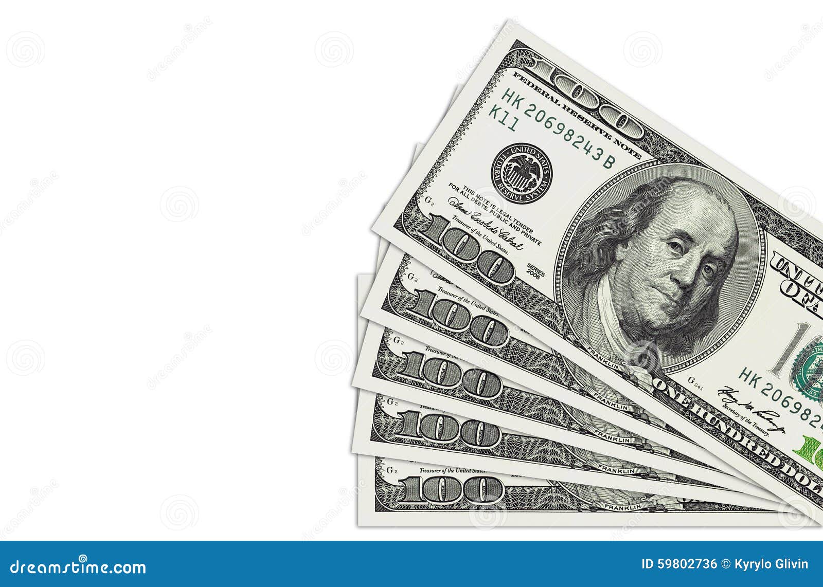 Stack of a Hundred Dollars Bills Stock Photo - Image of clipping, cash ...